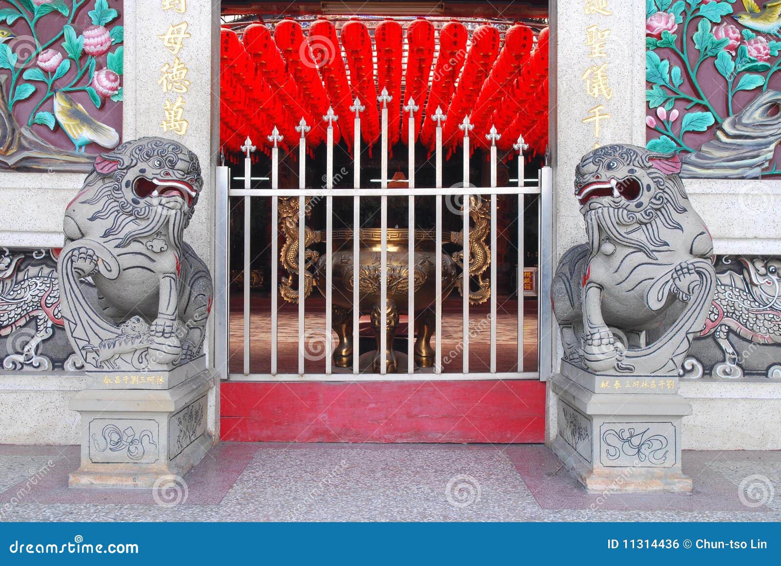 Chinese Style Temple Main Entrance. Stock Photo - Image of ancient ...