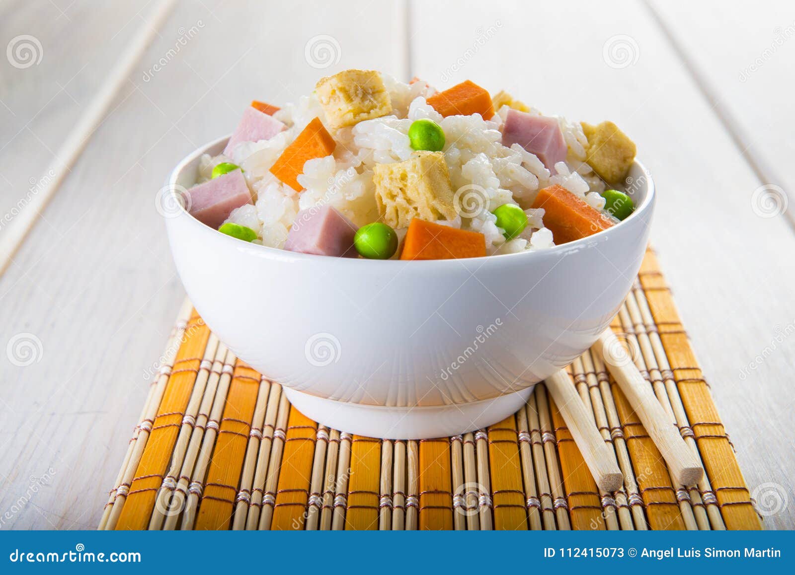 Chinese Style Three Delights Rice Stock Image - Image of diet, food ...