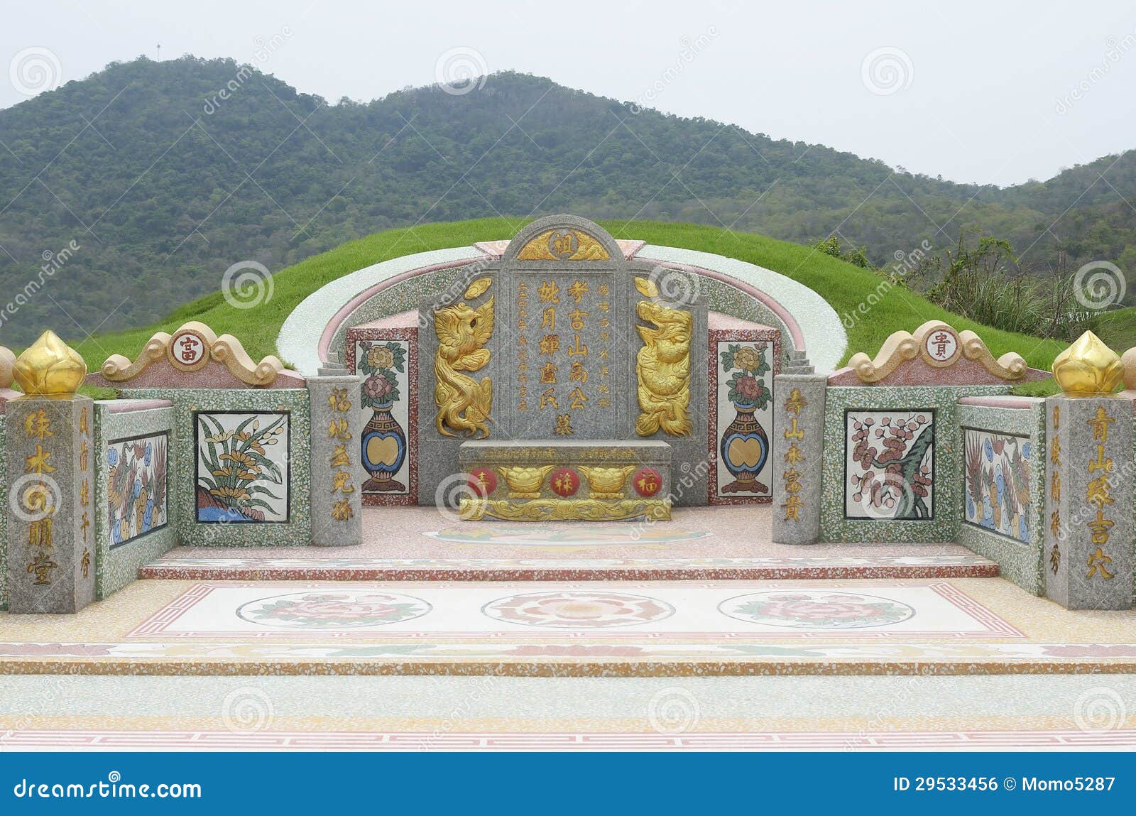 Chinese style tomb stock photo. Image of characters, covered - 29533456