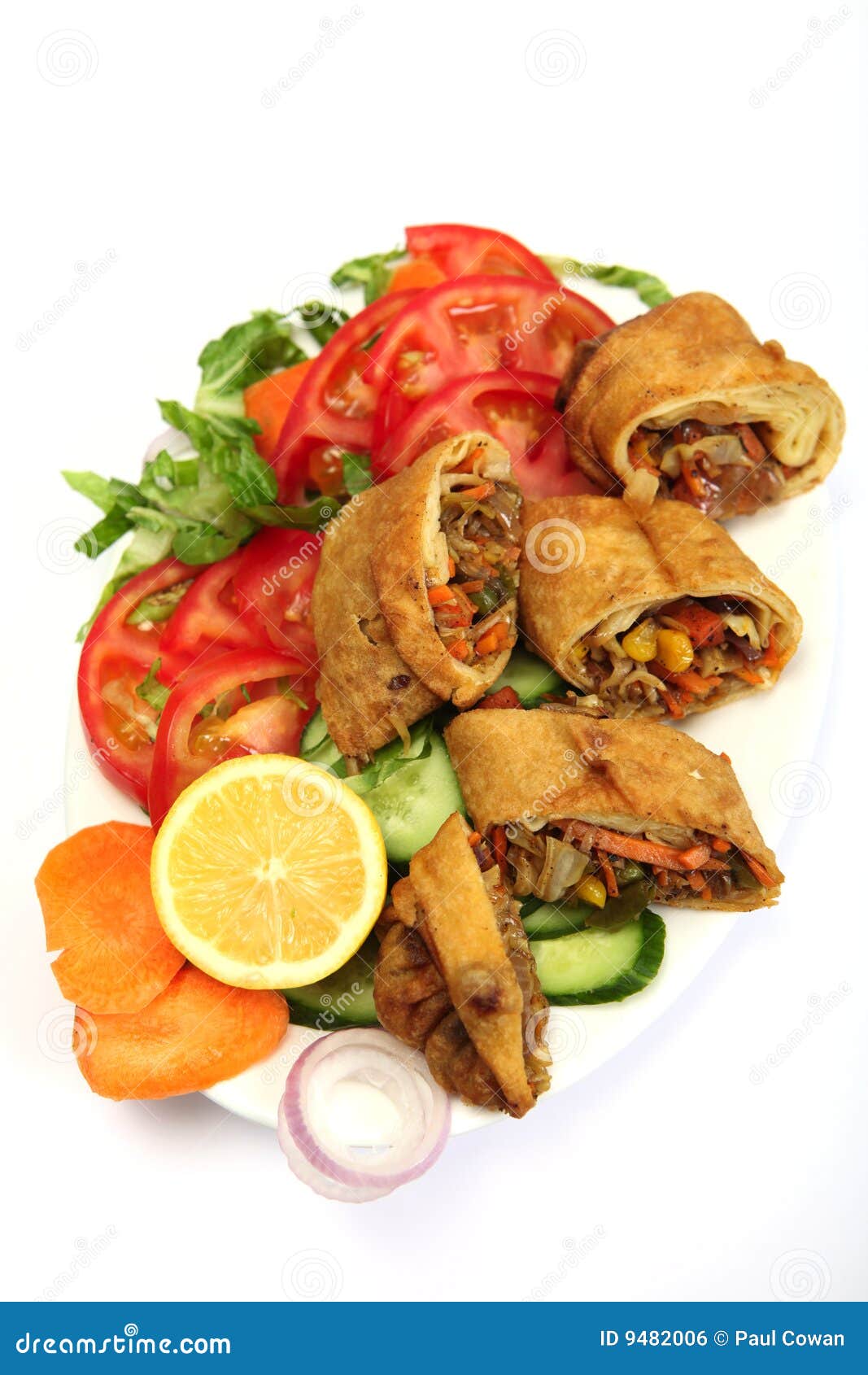 Chinese Style Vegetable Spring Rolls Stock Photo - Image of spring ...