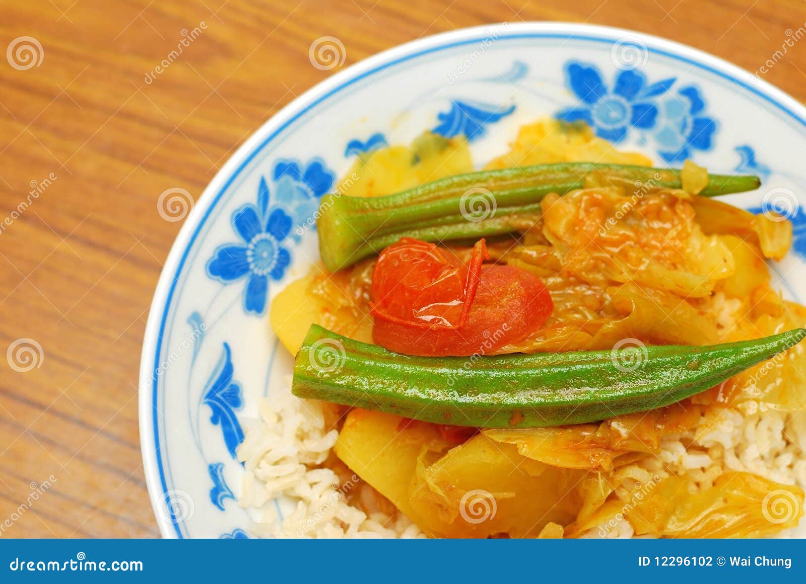 Chinese Style Vegetarian Curry Stock Photo - Image of lady, diet: 12296102