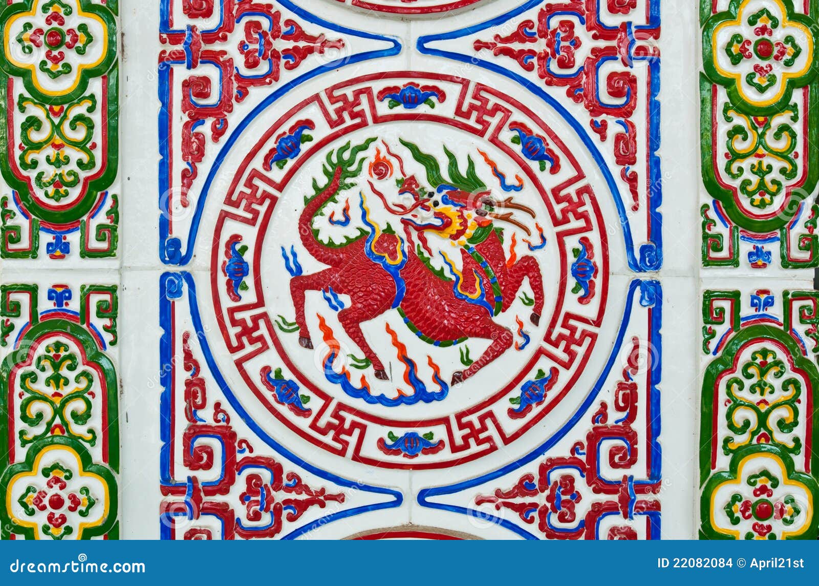 Chinese style wall tiles stock photo. Image of decorative - 22082084