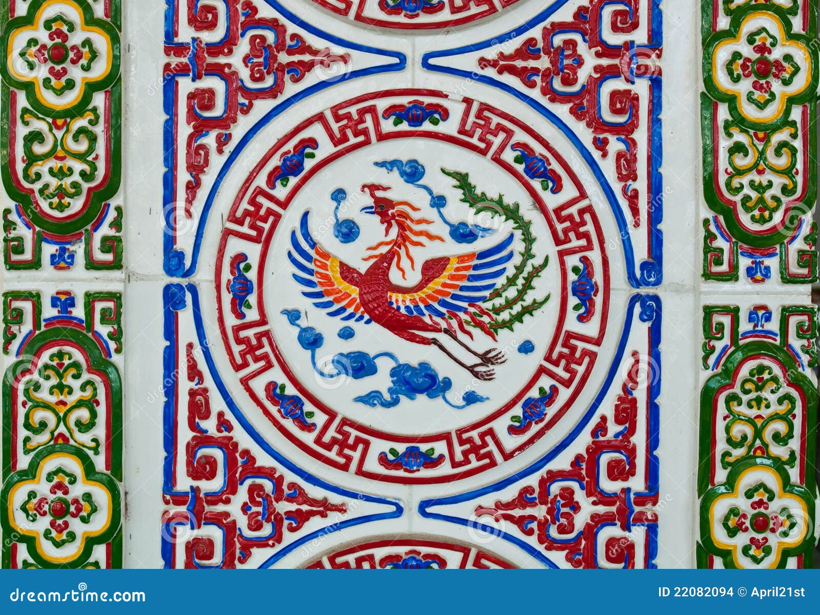 Chinese style wall tiles stock photo. Image of interior - 22082094