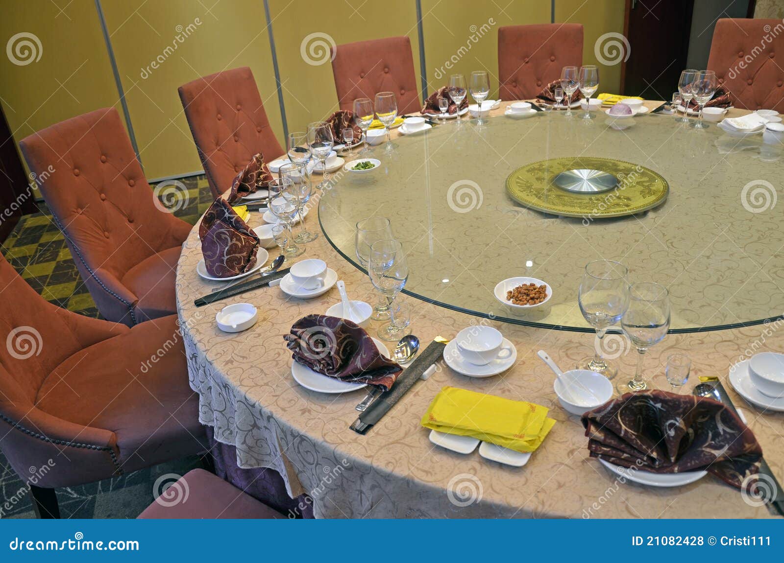 Chinese table stock photo. Image of china, round, reservation - 21082428