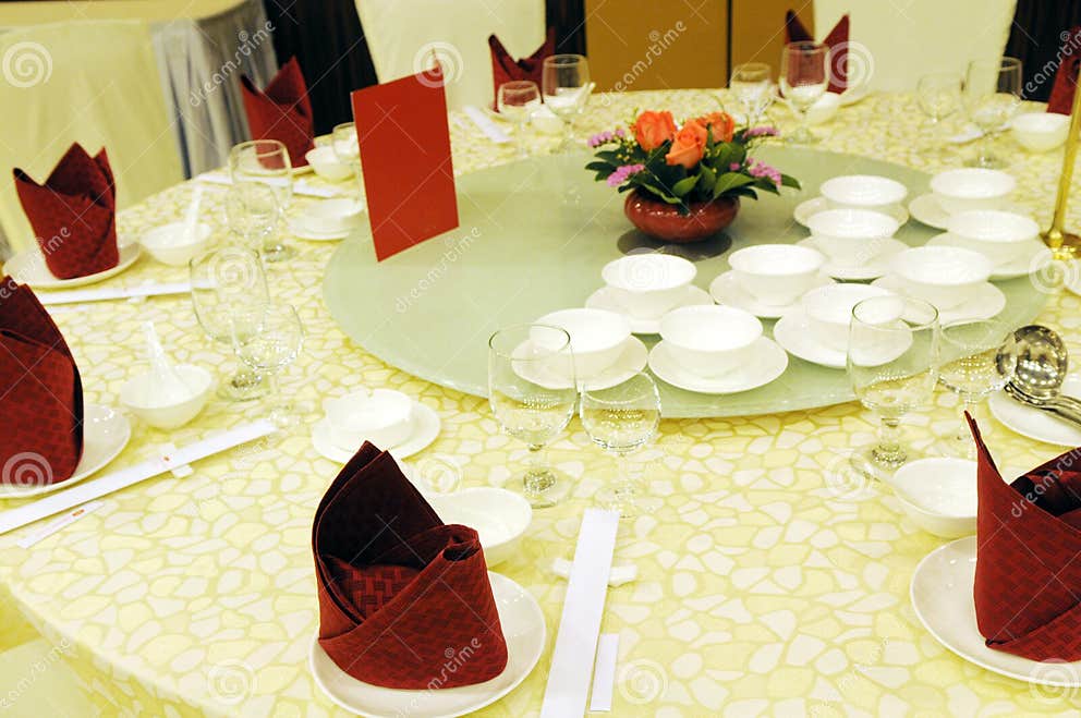 Chinese table setting stock image. Image of bowl, porcelain - 12439167