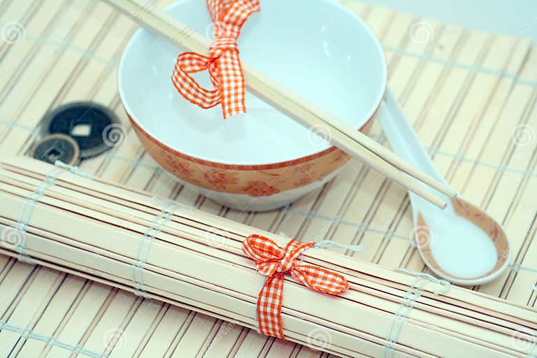Chinese Table Setting stock photo. Image of bows, white - 4890134