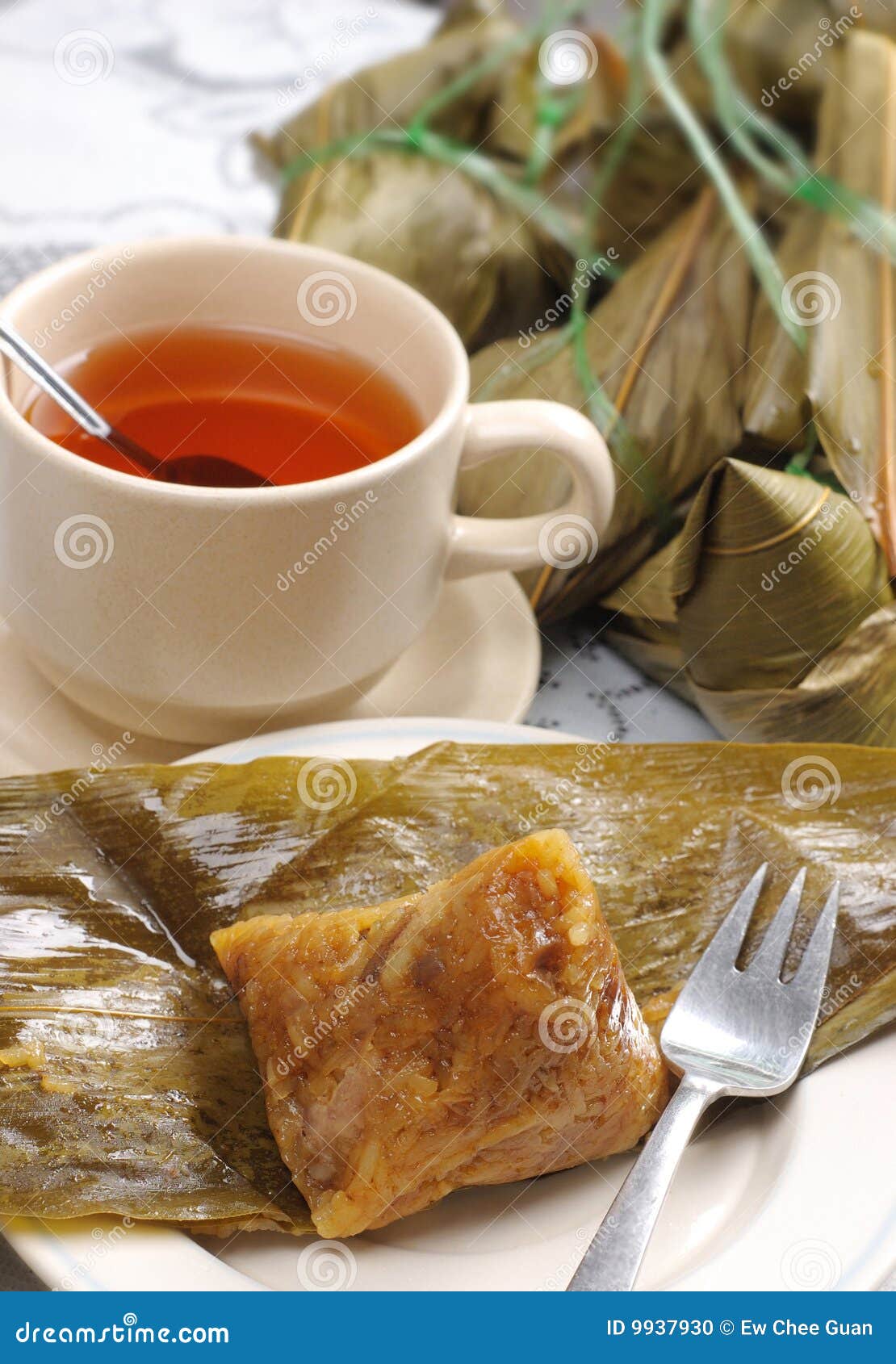 Chinese Taditional Bamboo Leaf Dumplings Stock Photo - Image of leaf ...