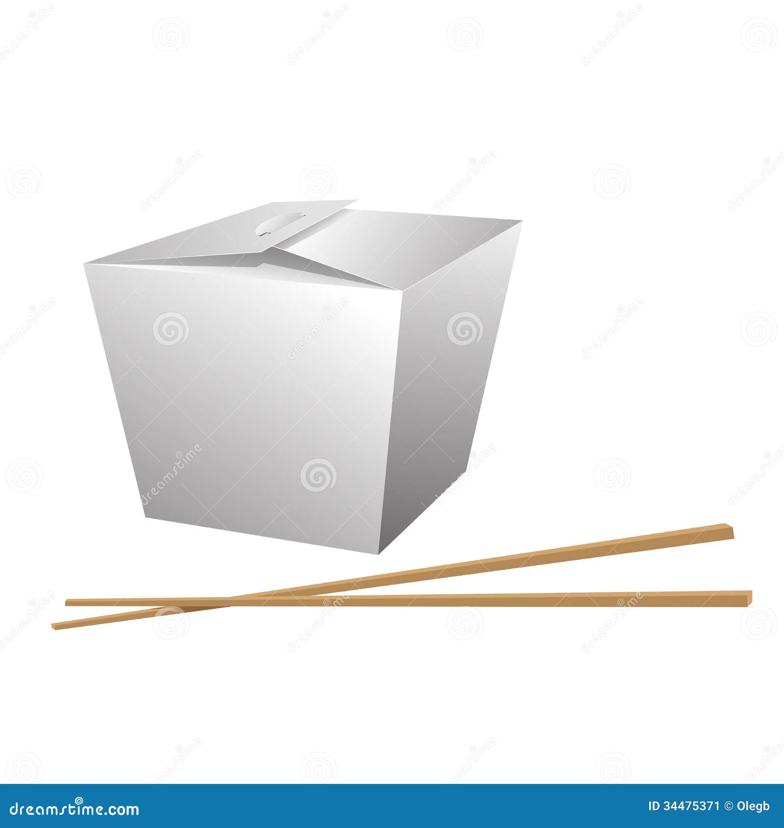 Takeout Food Symbol. Takeout Paper Food Box Icon. Daily Meal In Paper ...