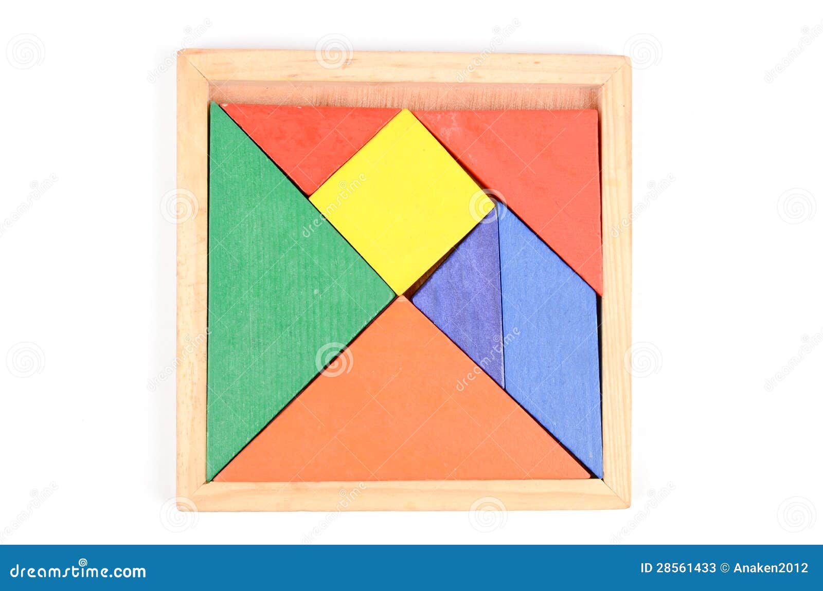 Chinese Tangram Puzzle In Sail Boat Shape On Wood Background Stock ...