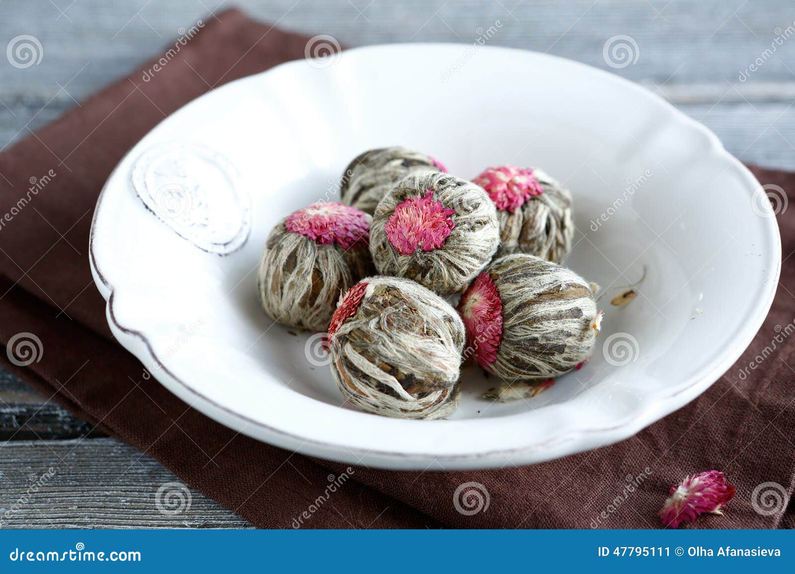 Chinese Tea the Balls in a Bowl Stock Image - Image of green, natural ...