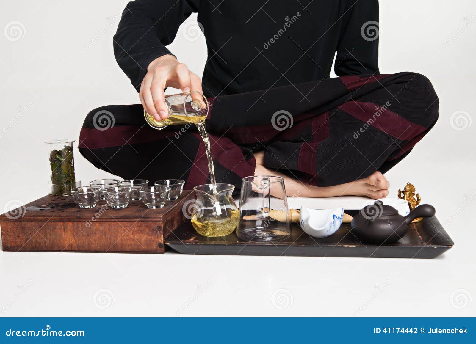 Chinese Tea Ceremony is Perfomed by Master Stock Photo - Image of ...