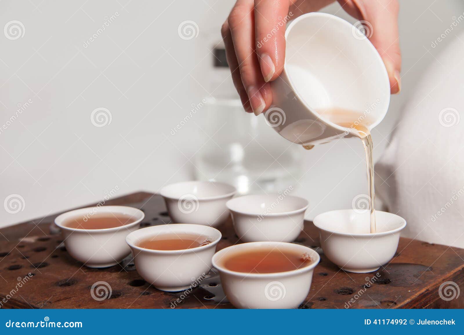 Chinese Tea Ceremony is Perfomed by Master Stock Photo - Image of ...