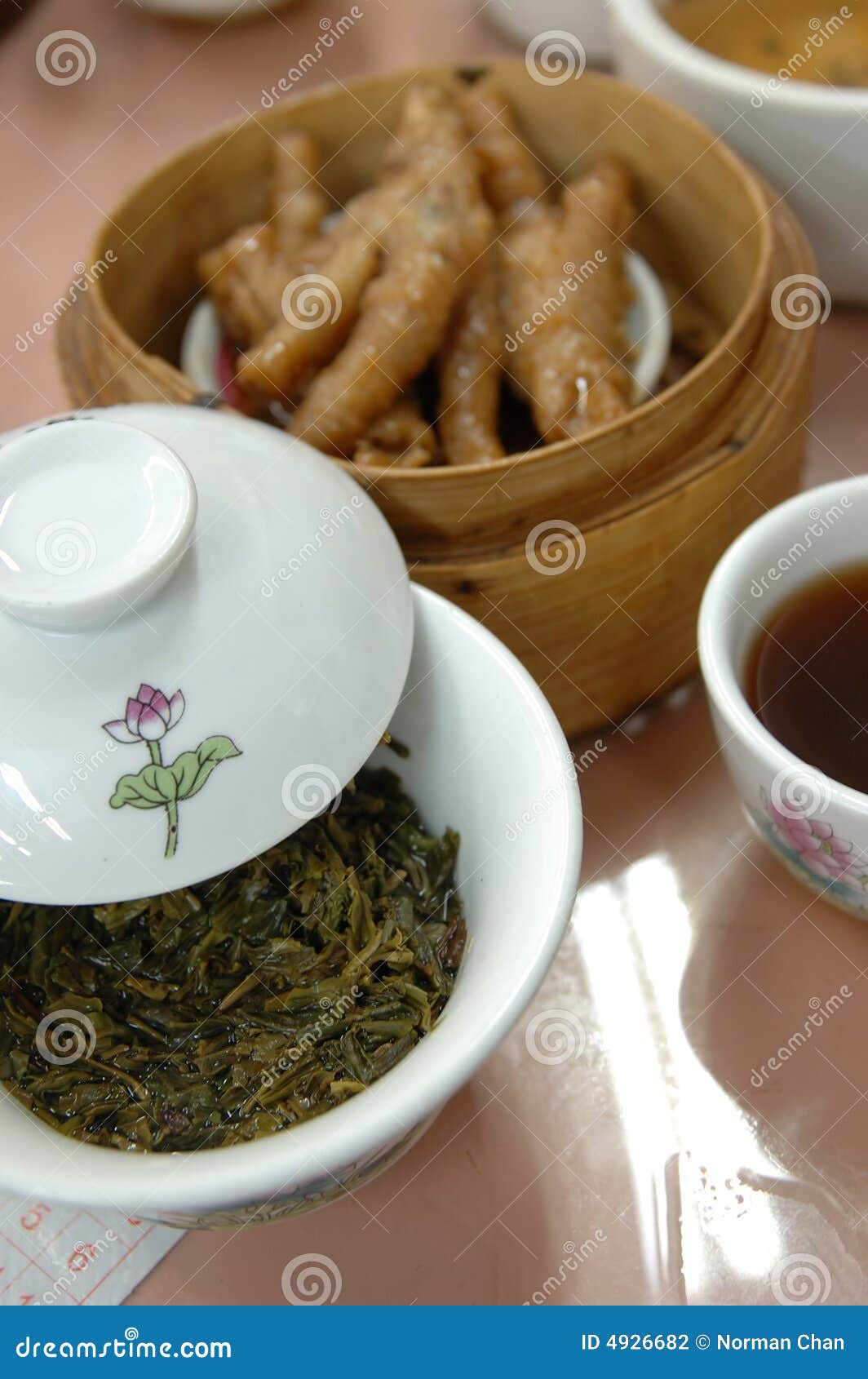 Chinese tea and dim sum stock photo. Image of restaurant - 4926682