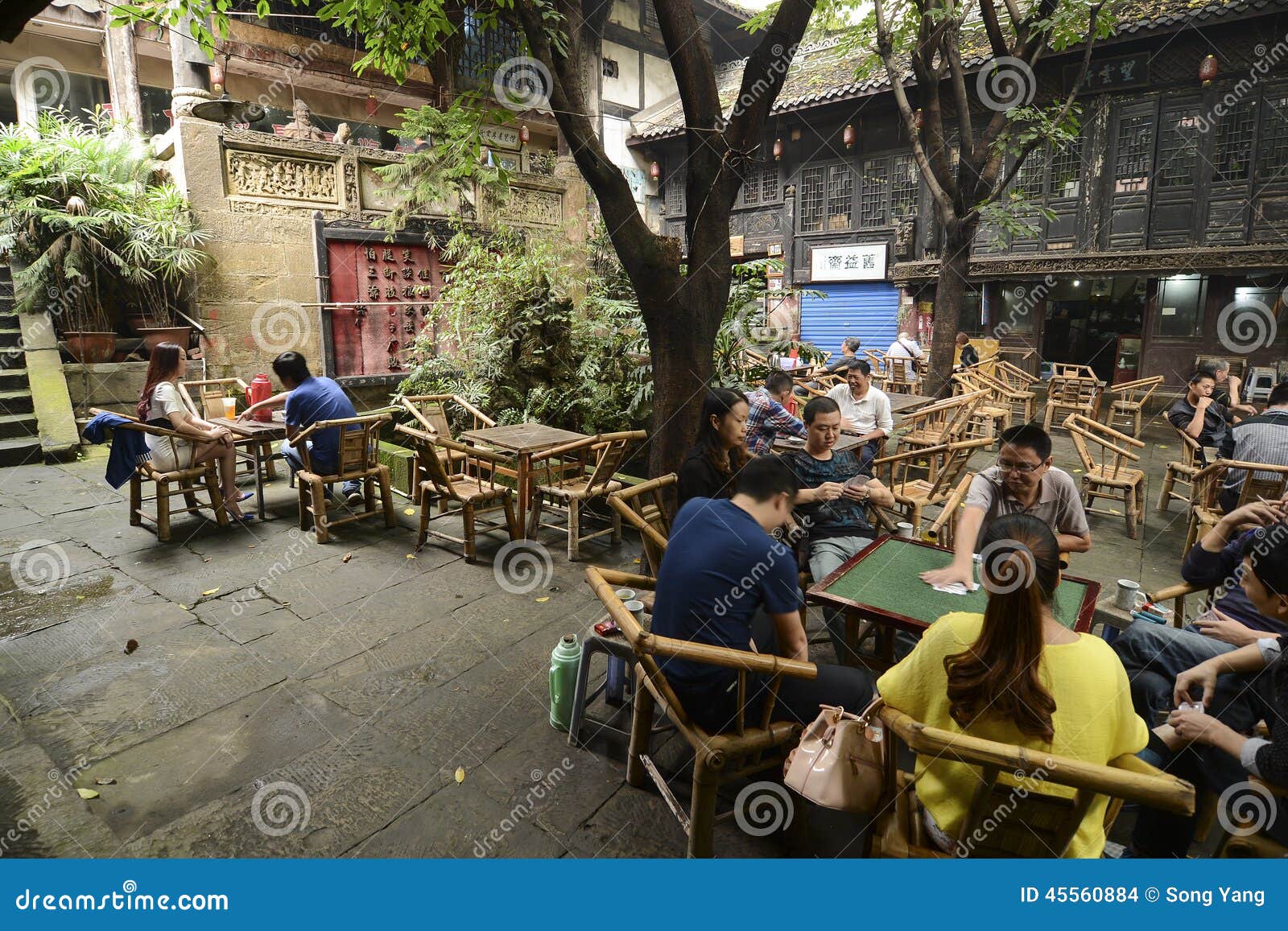 Chinese tea house editorial stock image. Image of dining - 45560884