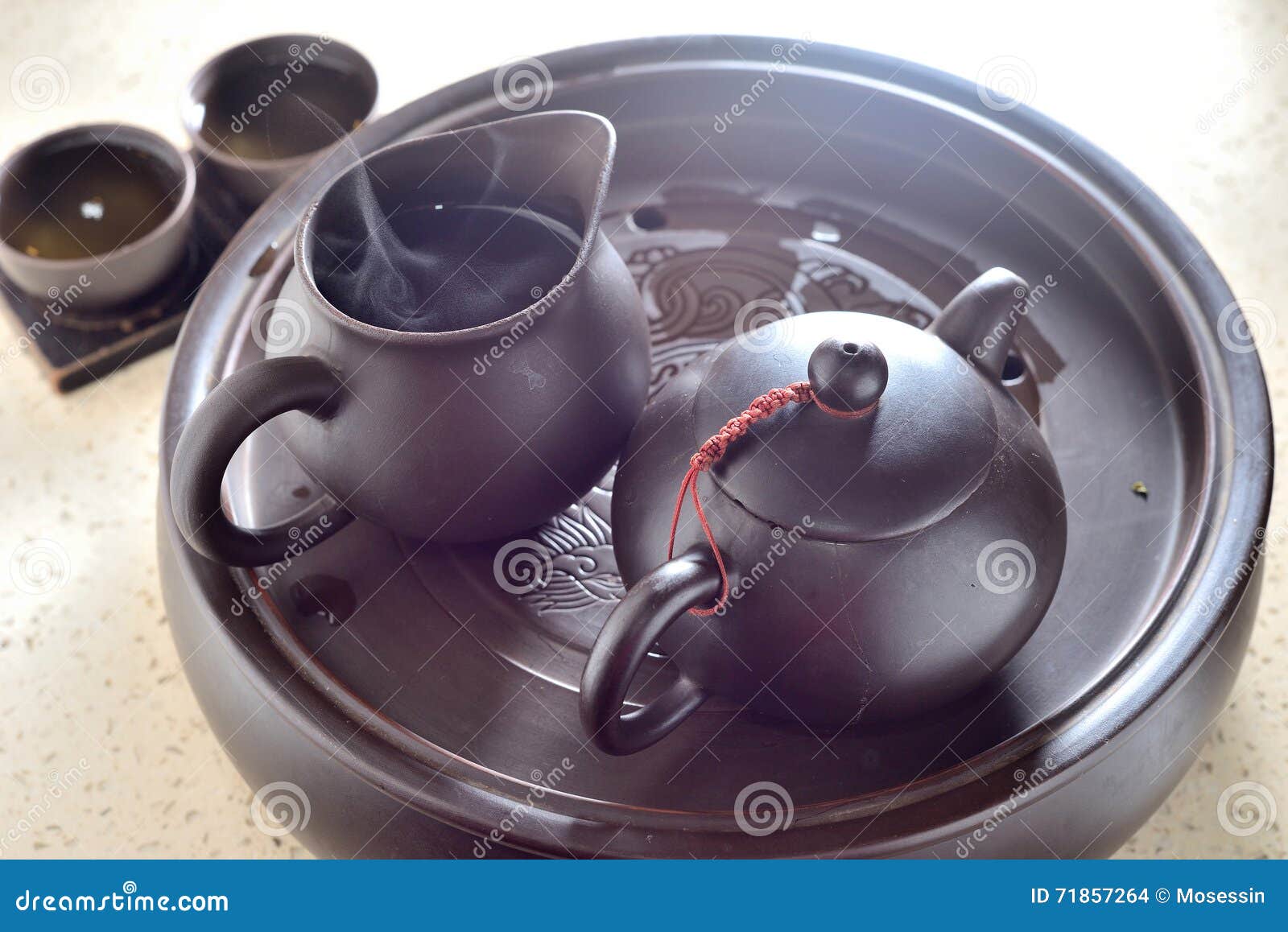 Chinese tea pot stock photo. Image of china, tray, conventional - 71857264