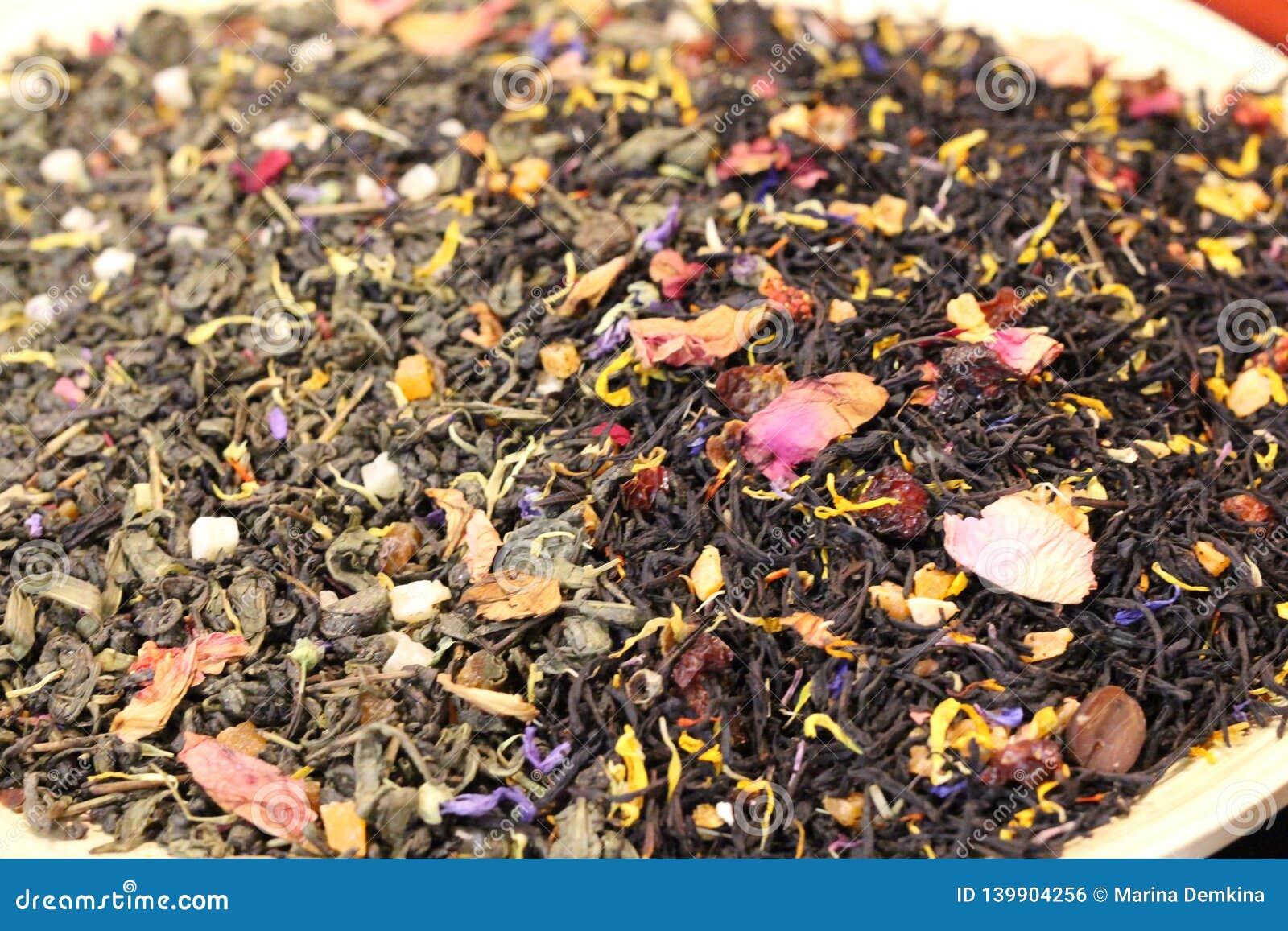 This Chinese Tea. a Scattering of Dry Tea Stock Photo - Image of ...