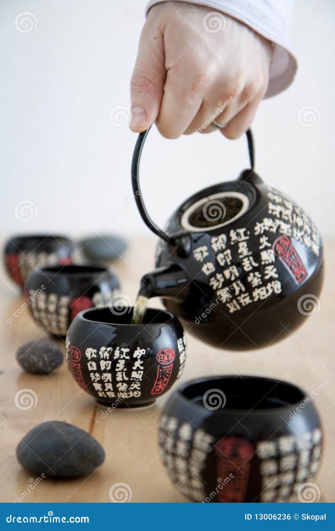 Chinese tea service stock photo. Image of pour, service - 13006236