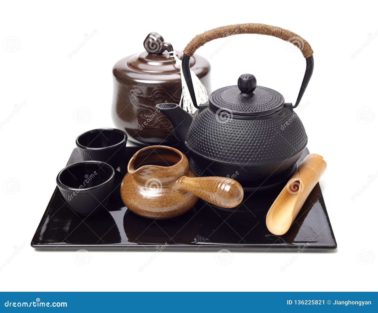 Chinese tea set stock image. Image of isolated, beverage - 136225821