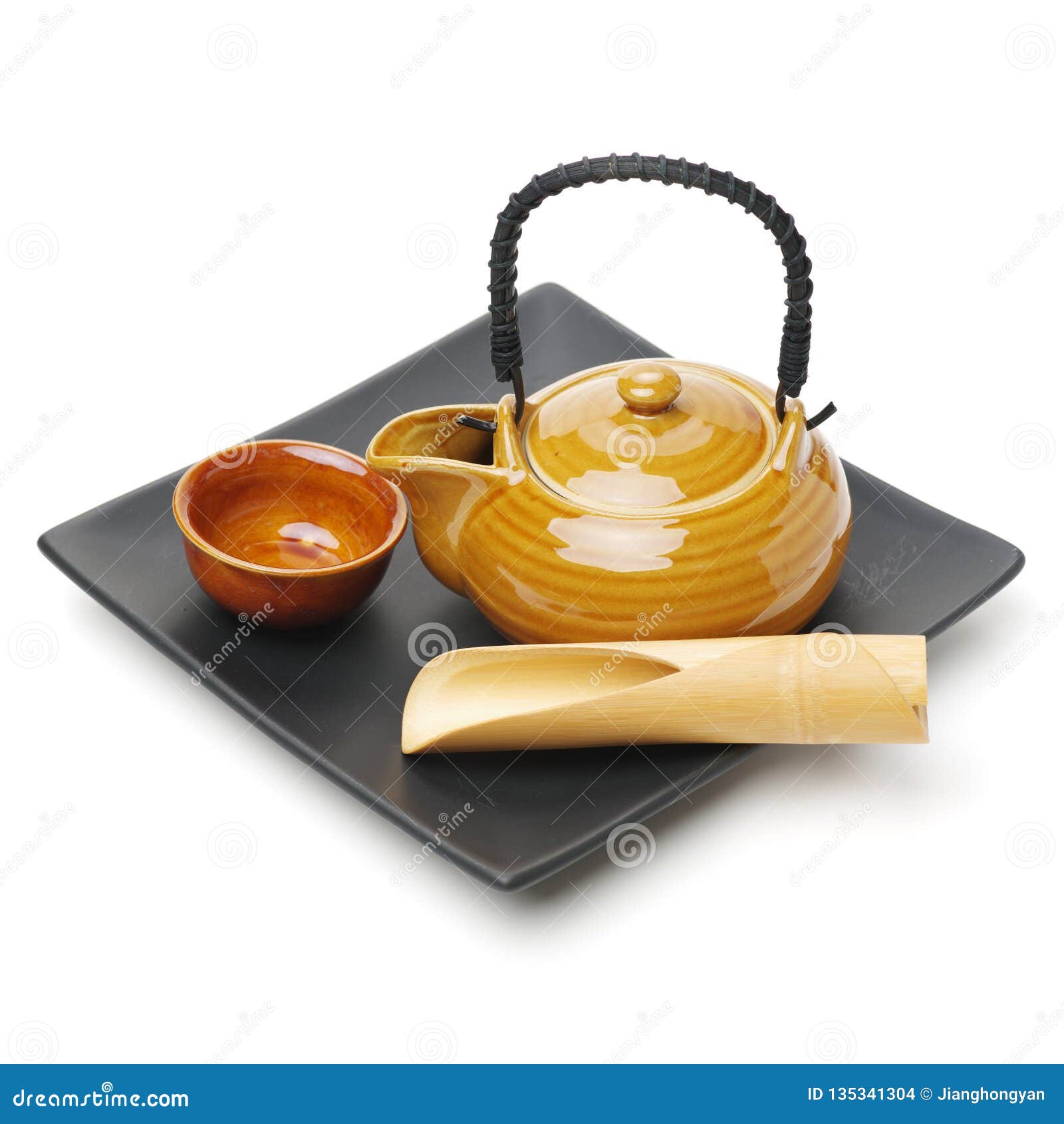 Chinese tea set stock photo. Image of ceremony, background - 135341304