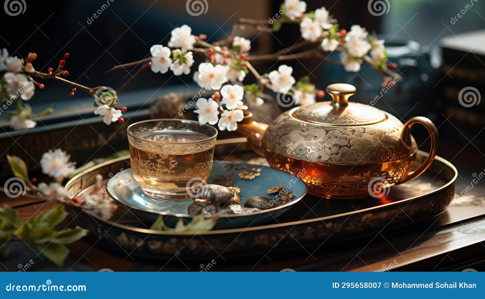Chinese Tea Set Melaka on Blurry Background Stock Image - Image of ...