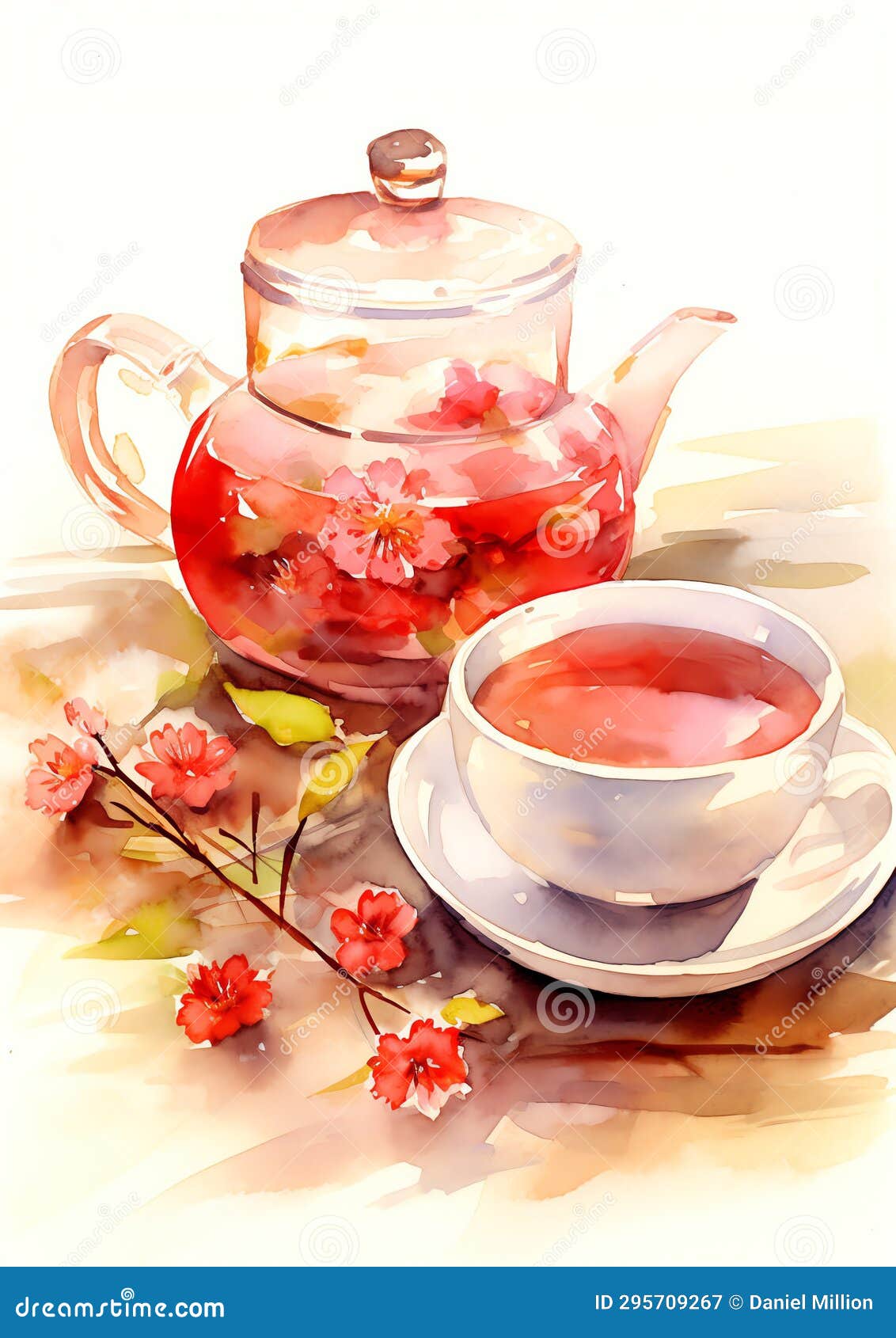 Chinese Tea Set Chinese New Year Pattern Stock Illustration ...