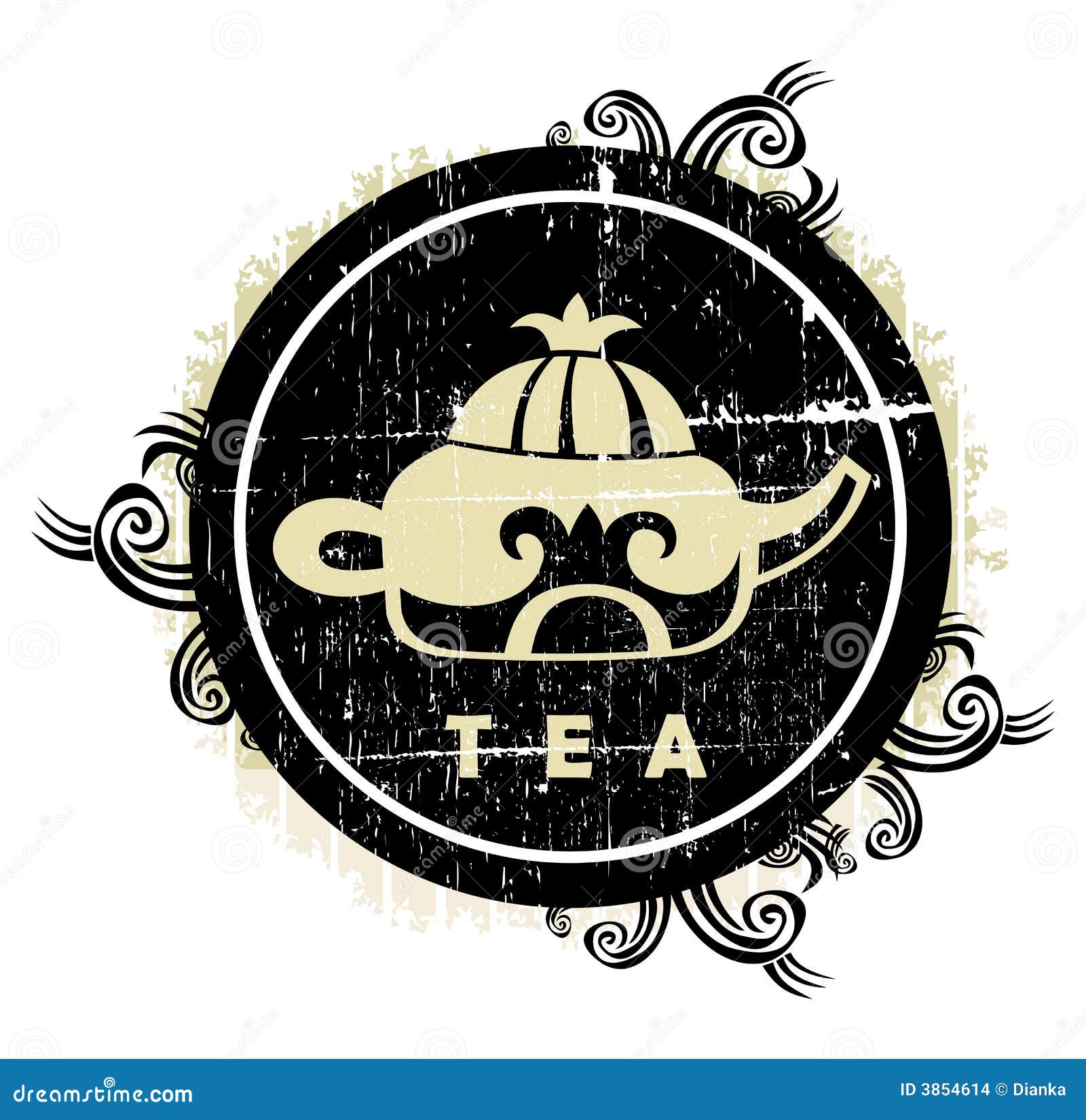 Chinese tea sign stock vector. Illustration of traditional - 3854614
