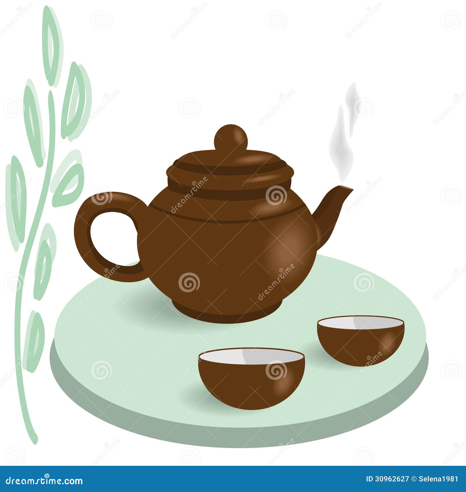 Chinese tea stock vector. Illustration of ceramics, beverage - 30962627