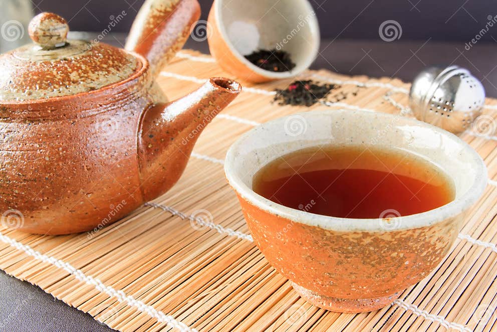 Chinese tea stock photo. Image of afternoon, china, black - 32167778