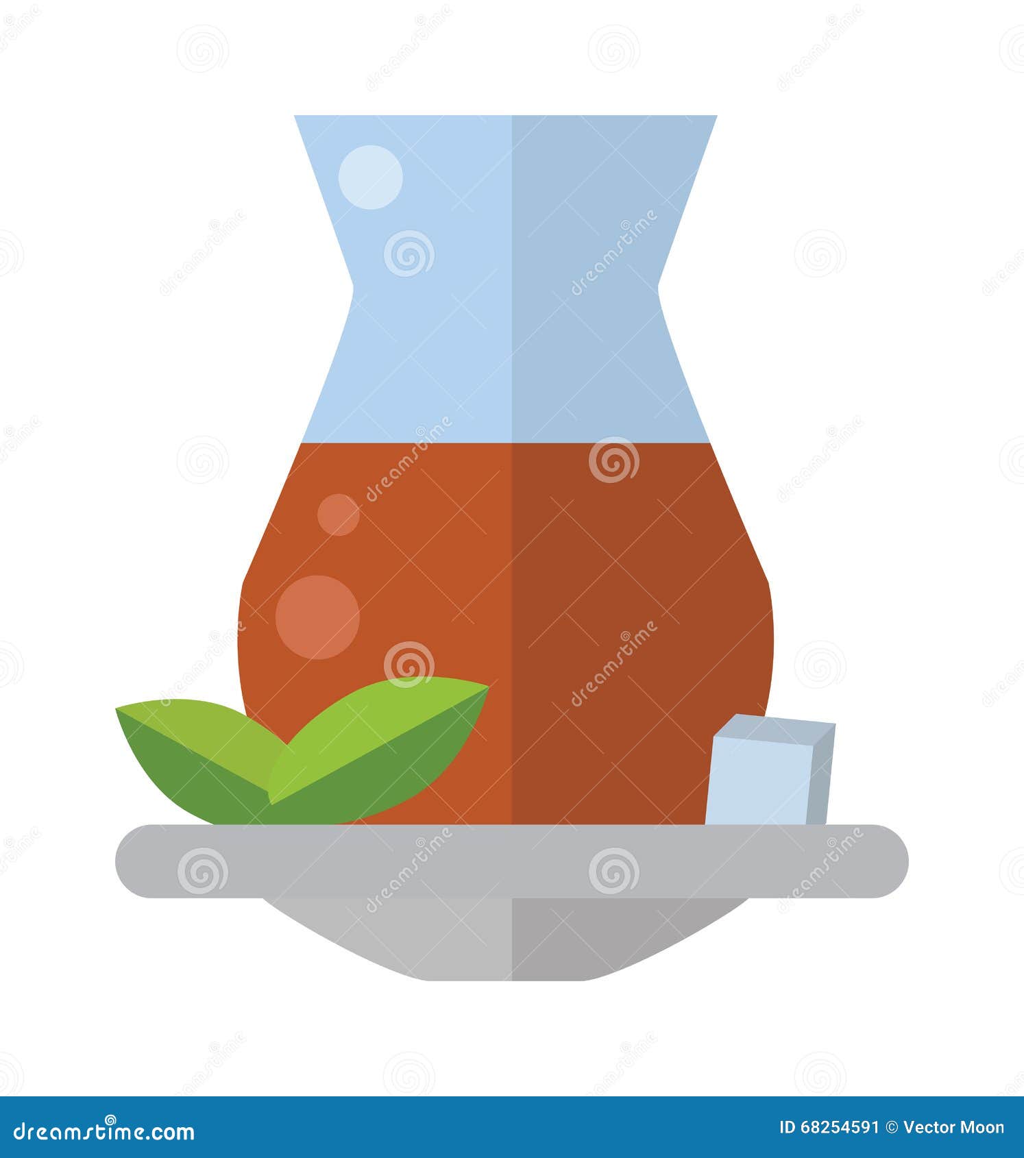 Chinese Tea Vector Symbols. Traditional Eastern Teapot And Teacups On ...