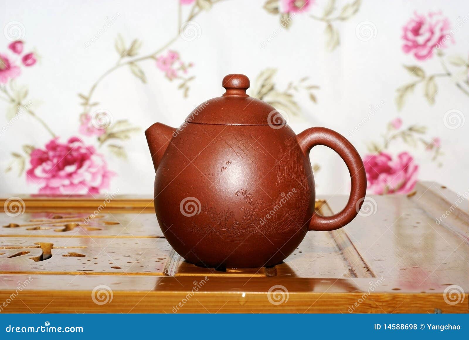 Chinese teapot stock photo. Image of pottery, dark, china - 14588698