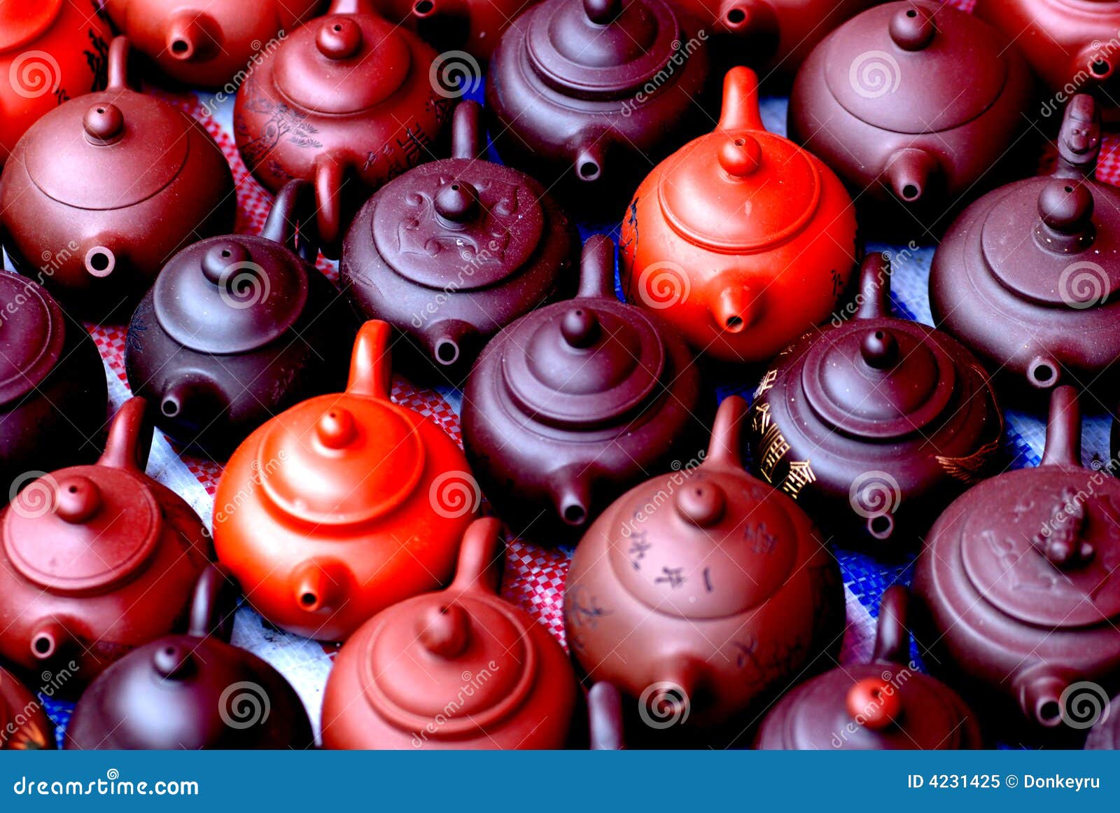 Chinese teapots stock image. Image of files, ware, colors - 4231425