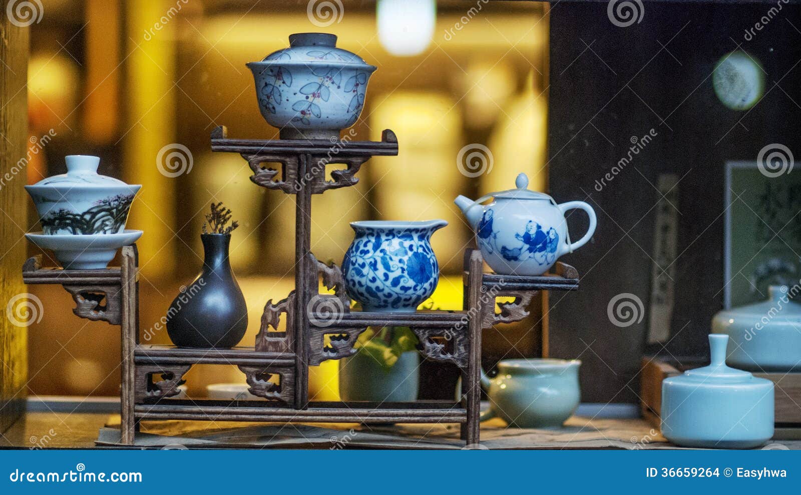 Chinese teapots display stock photo. Image of china, closeup - 36659264