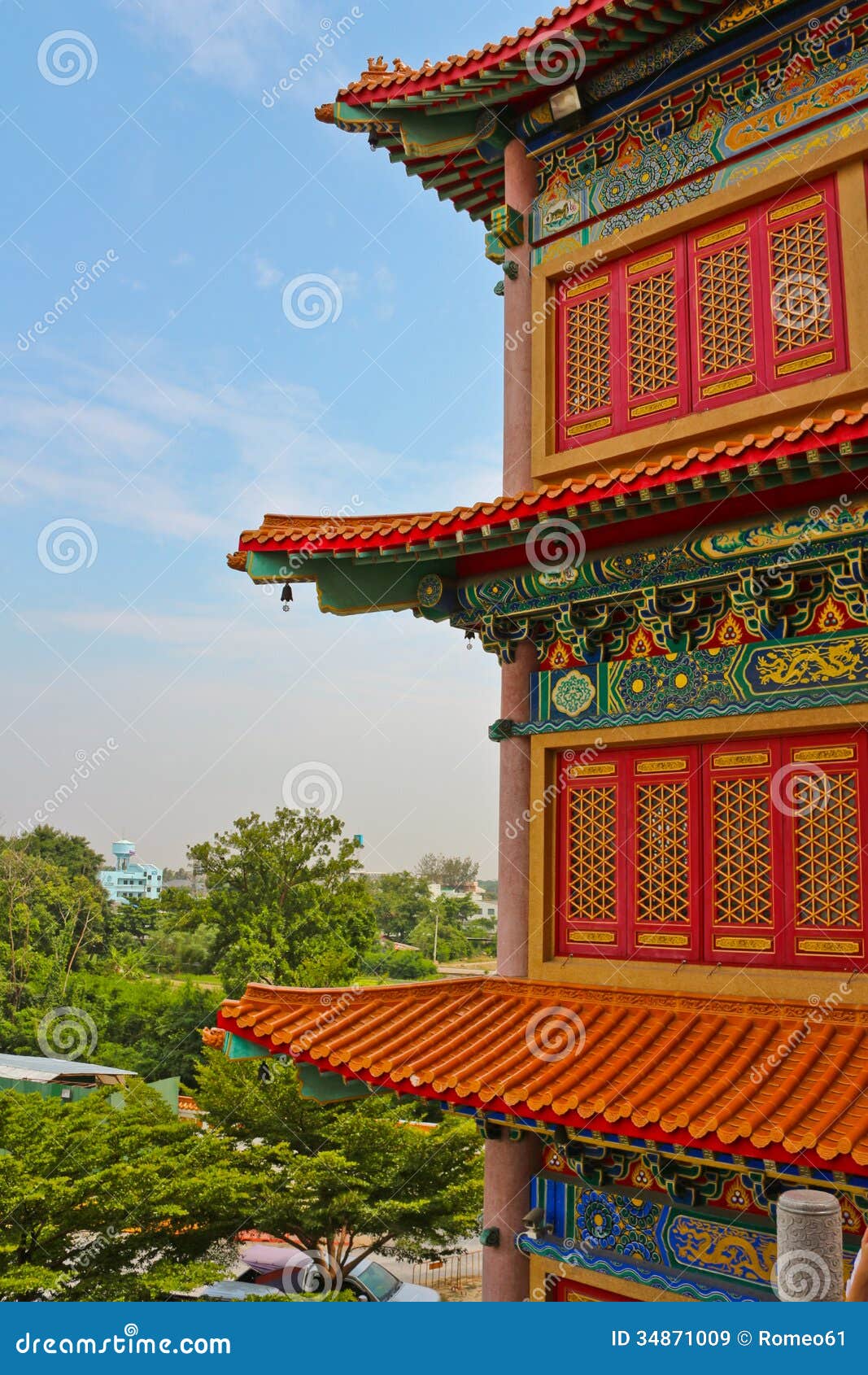 Chinese temple stock image. Image of wood, measure, gold - 34871009