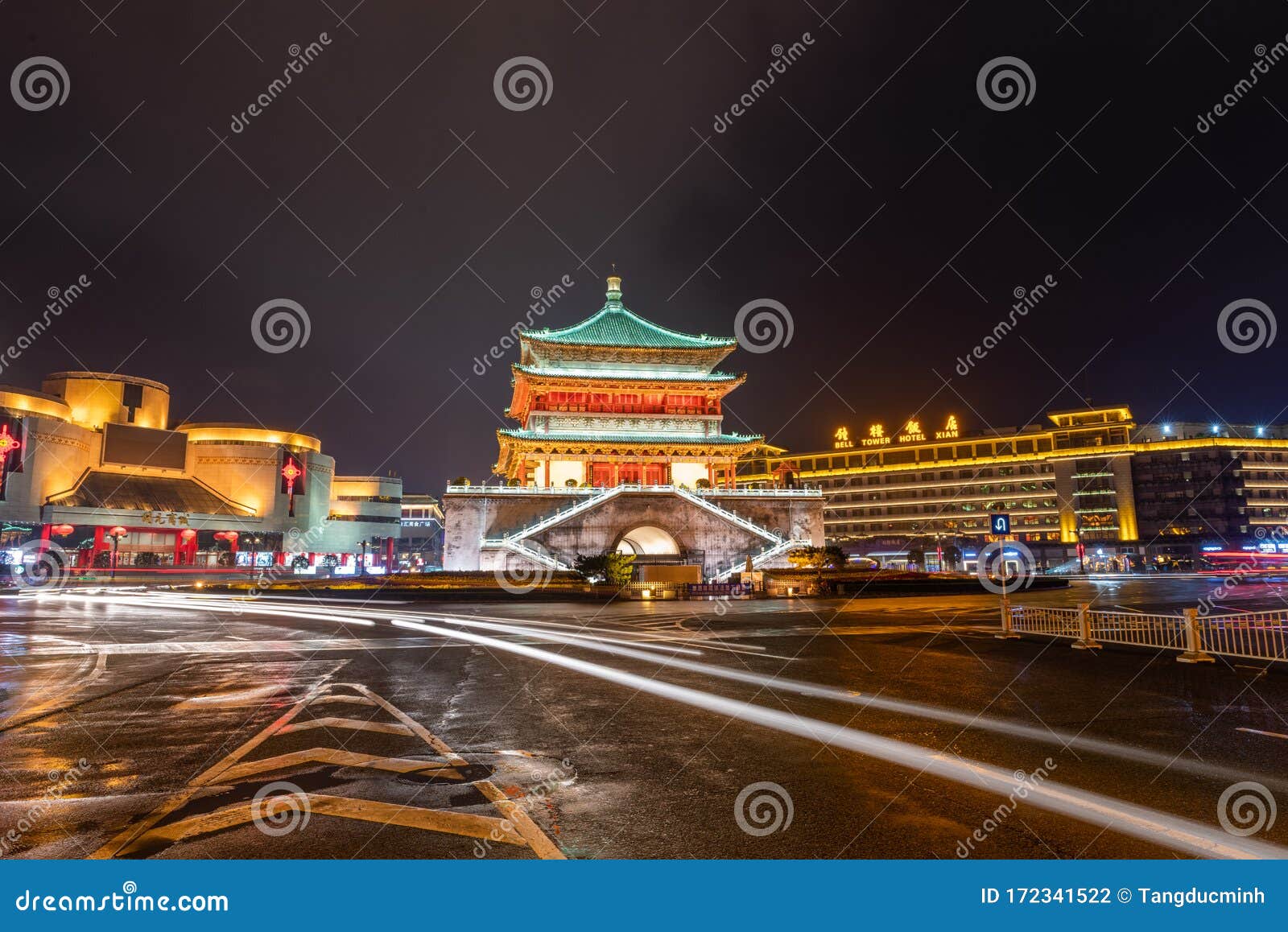 Chinese Temple Gate in Xian Editorial Photography - Image of xian ...
