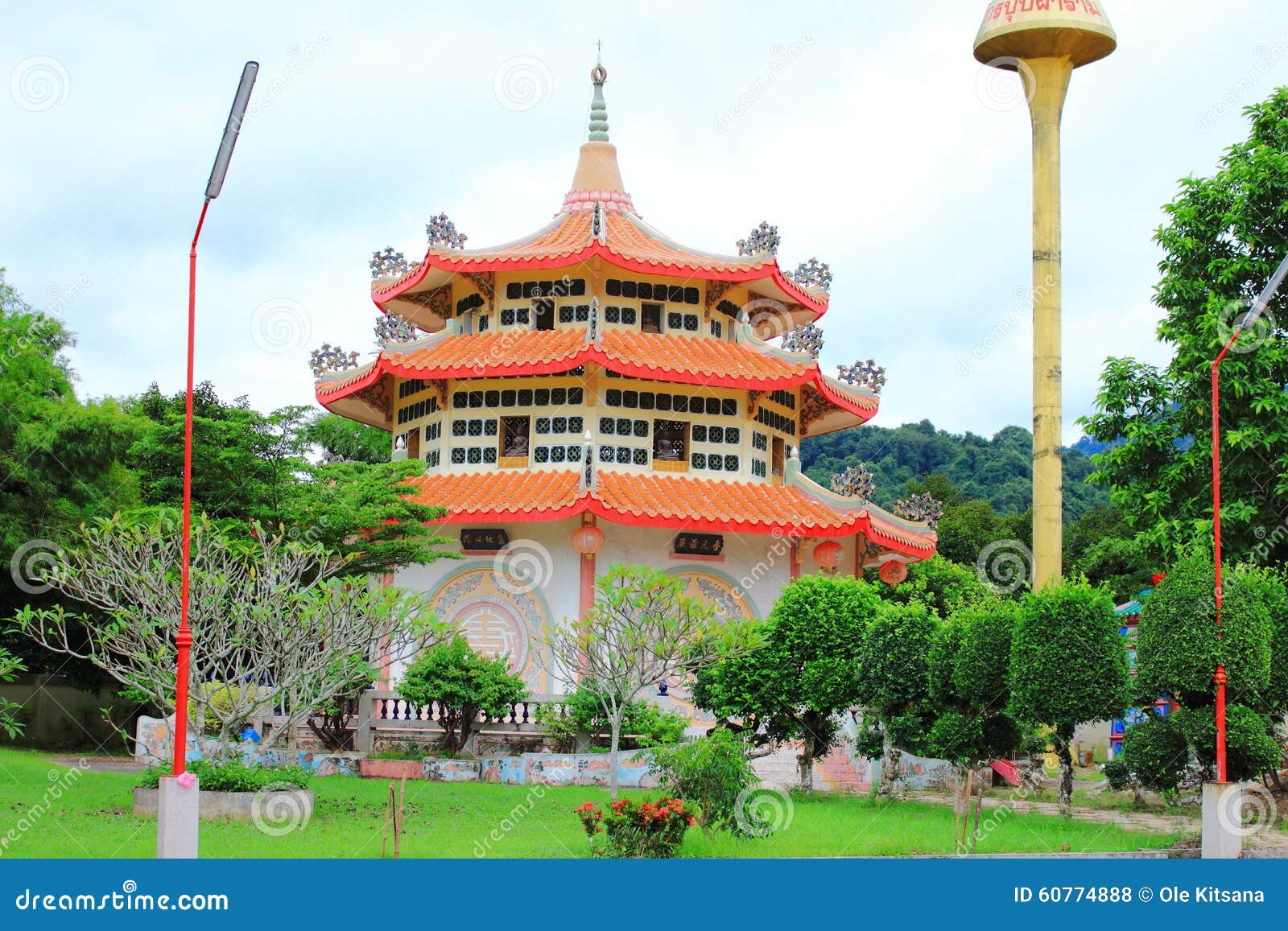 Chinese temple stock photo. Image of thailand, beautiful - 60774888