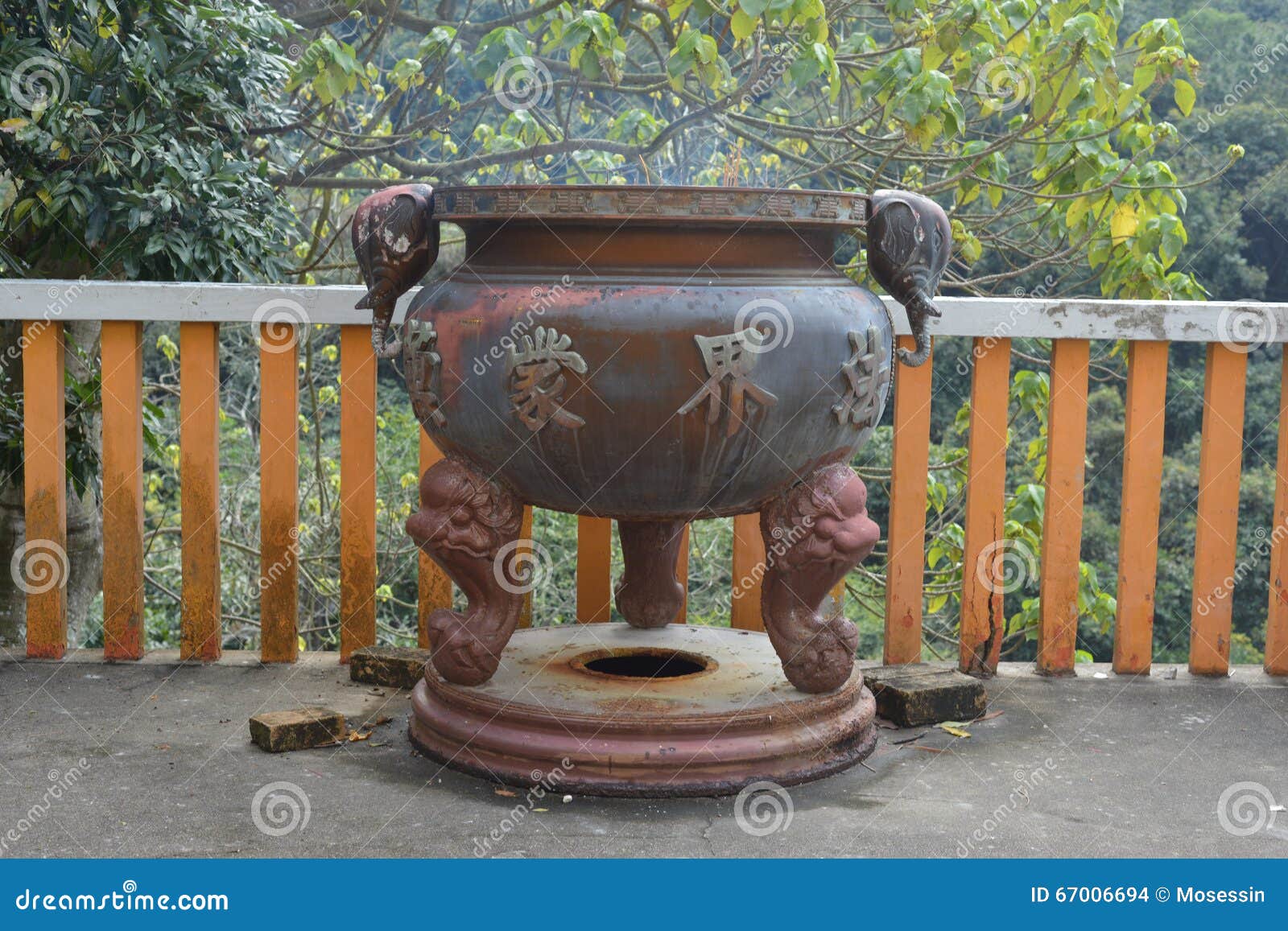 Chinese Temple incense pot stock photo. Image of carving - 67006694