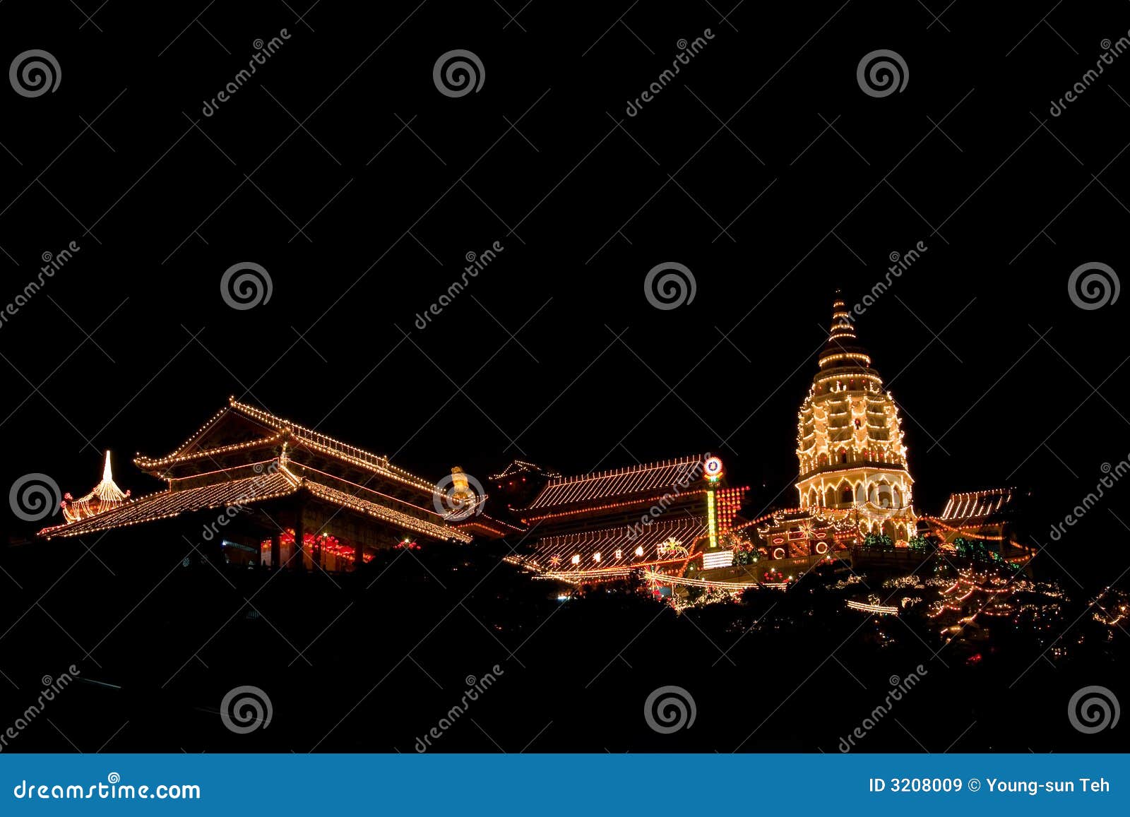 Chinese Temple At Night Picture. Image: 3208009