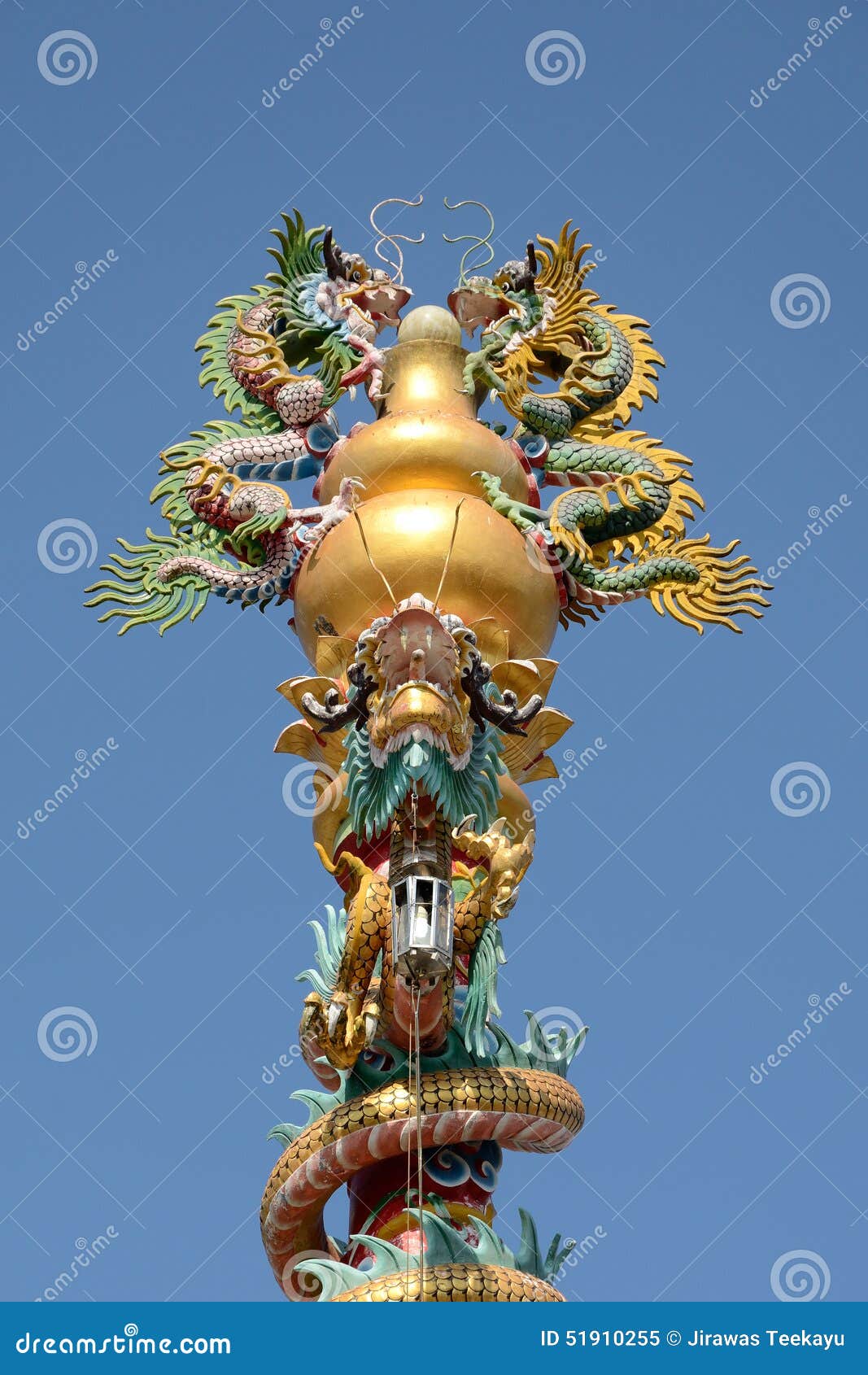 Chinese temple pole stock image. Image of chinese, golden - 51910255