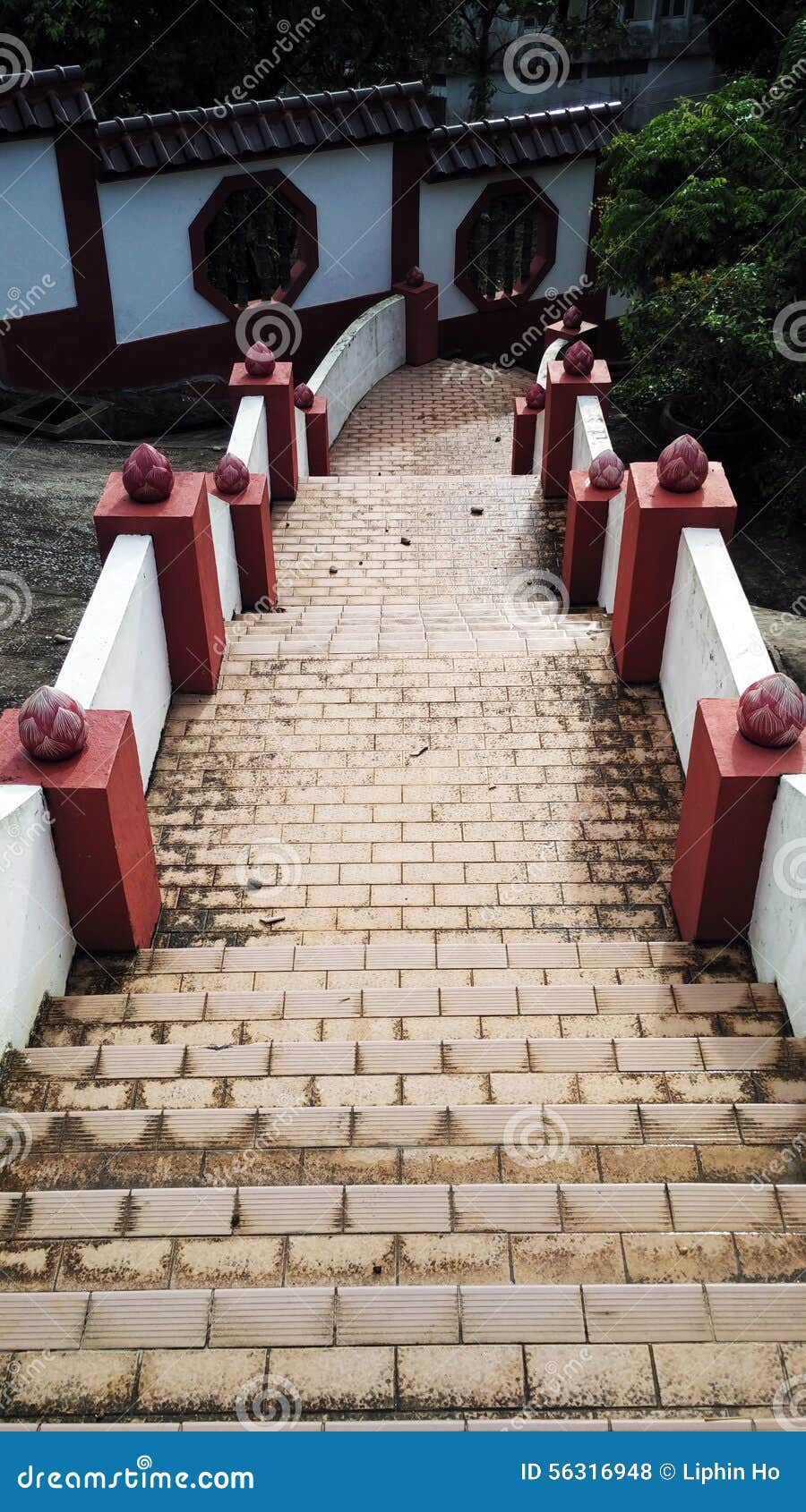 Chinese temple steps stock photo. Image of china, sarawak - 56316948
