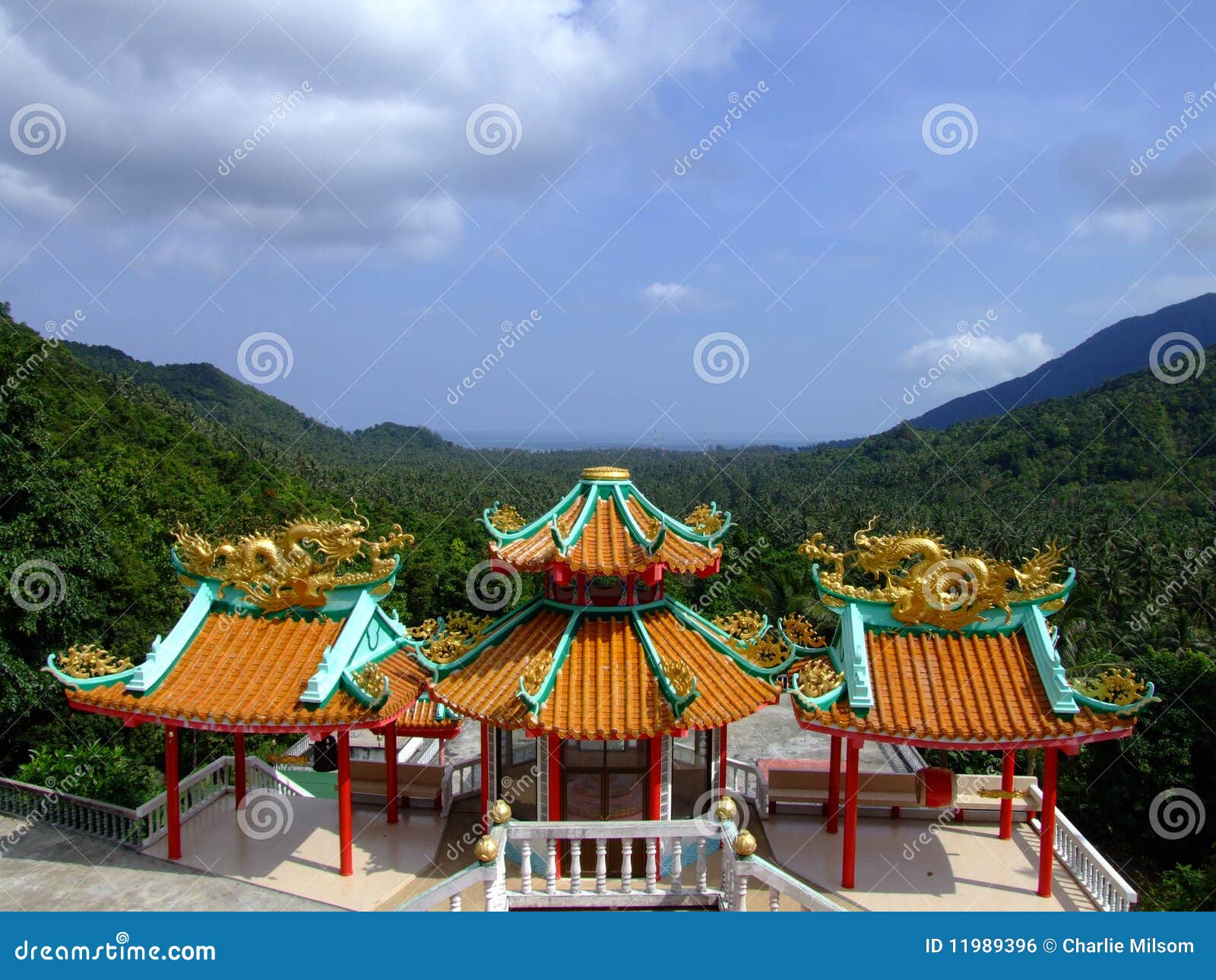 Chinese temple, Thailand. stock photo. Image of asian - 11989396