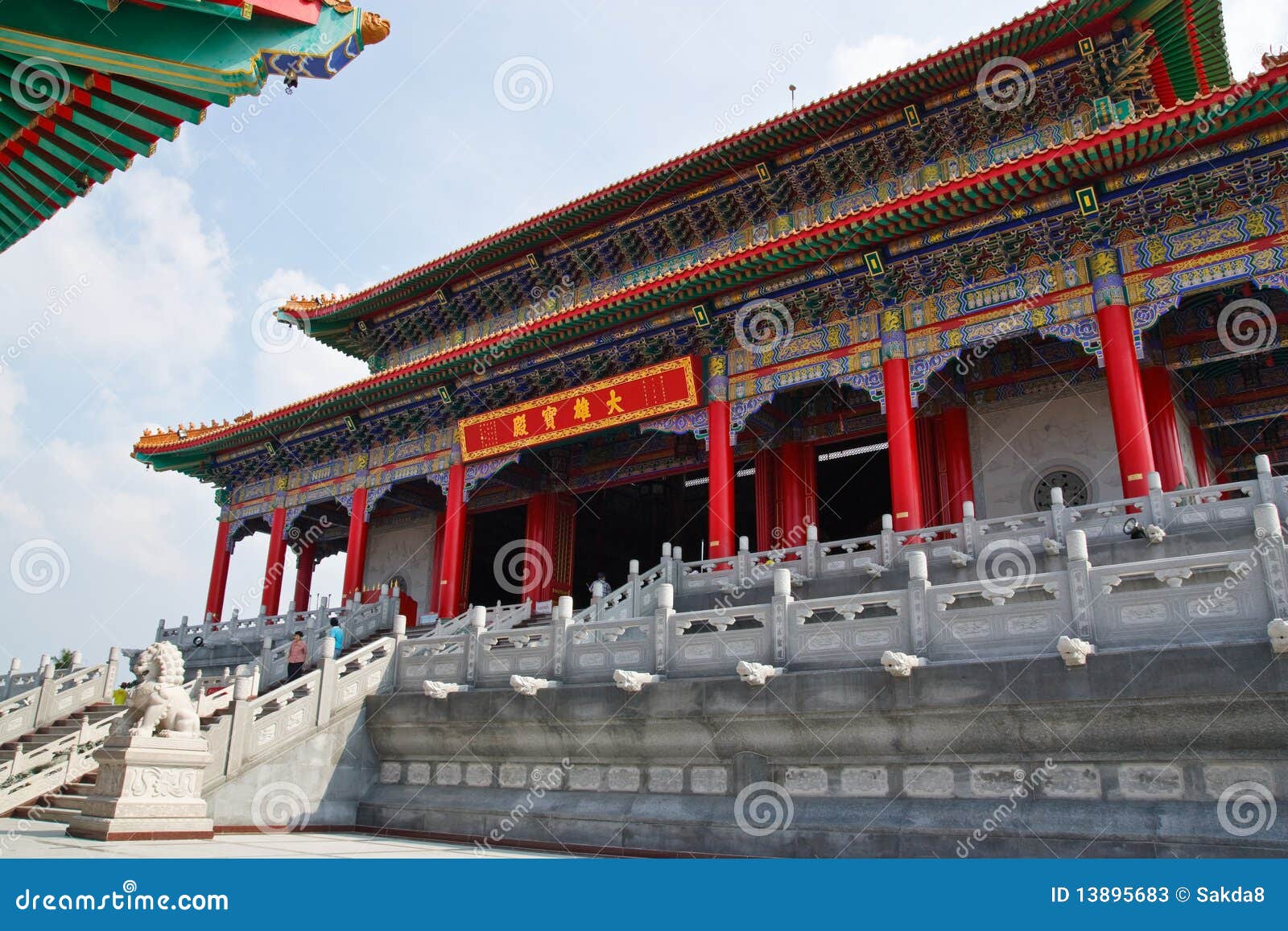 Chinese Temple in Thailand stock image. Image of isolated - 13895683