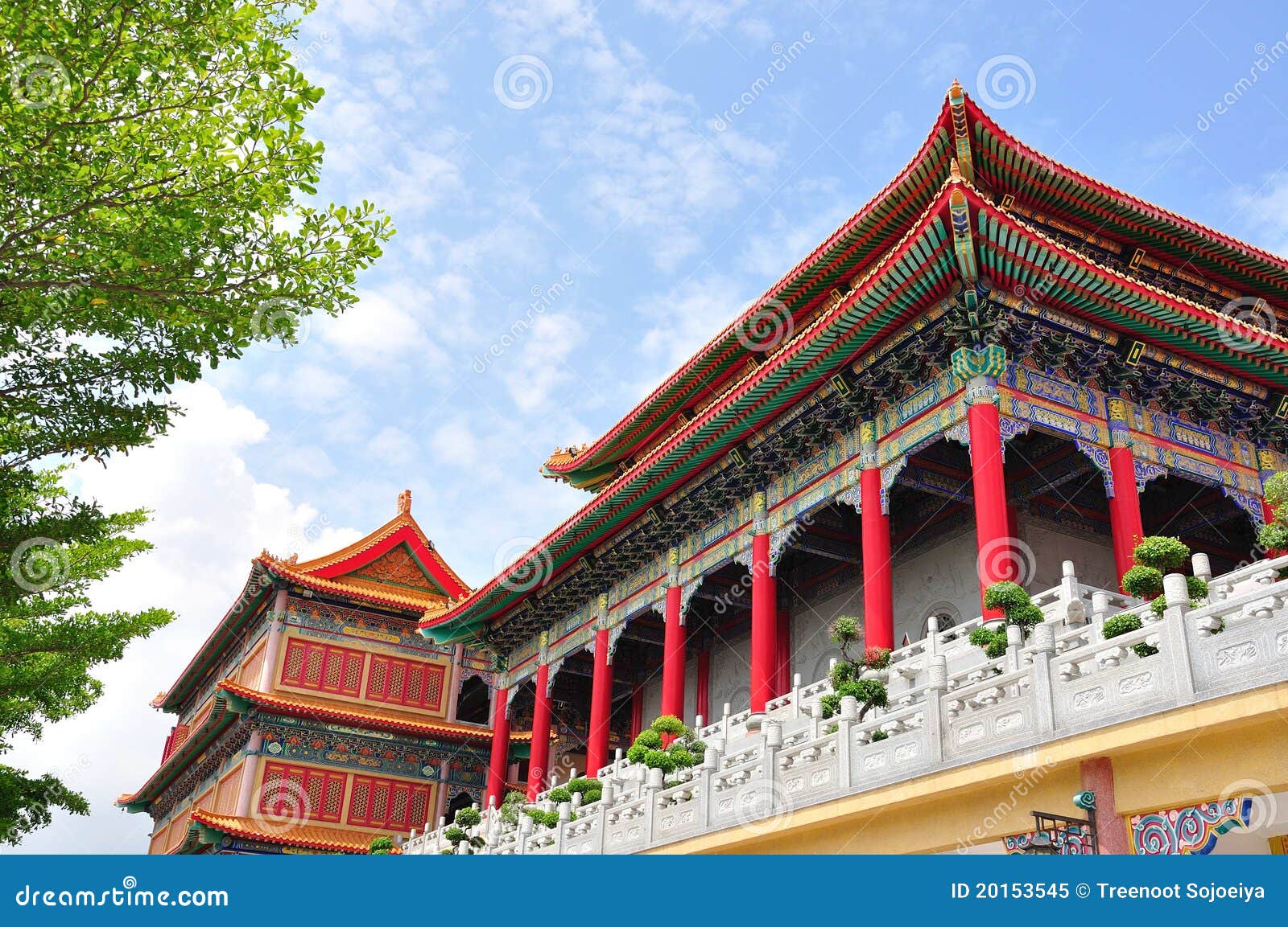 Chinese temple in Thailand stock image. Image of religion - 20153545