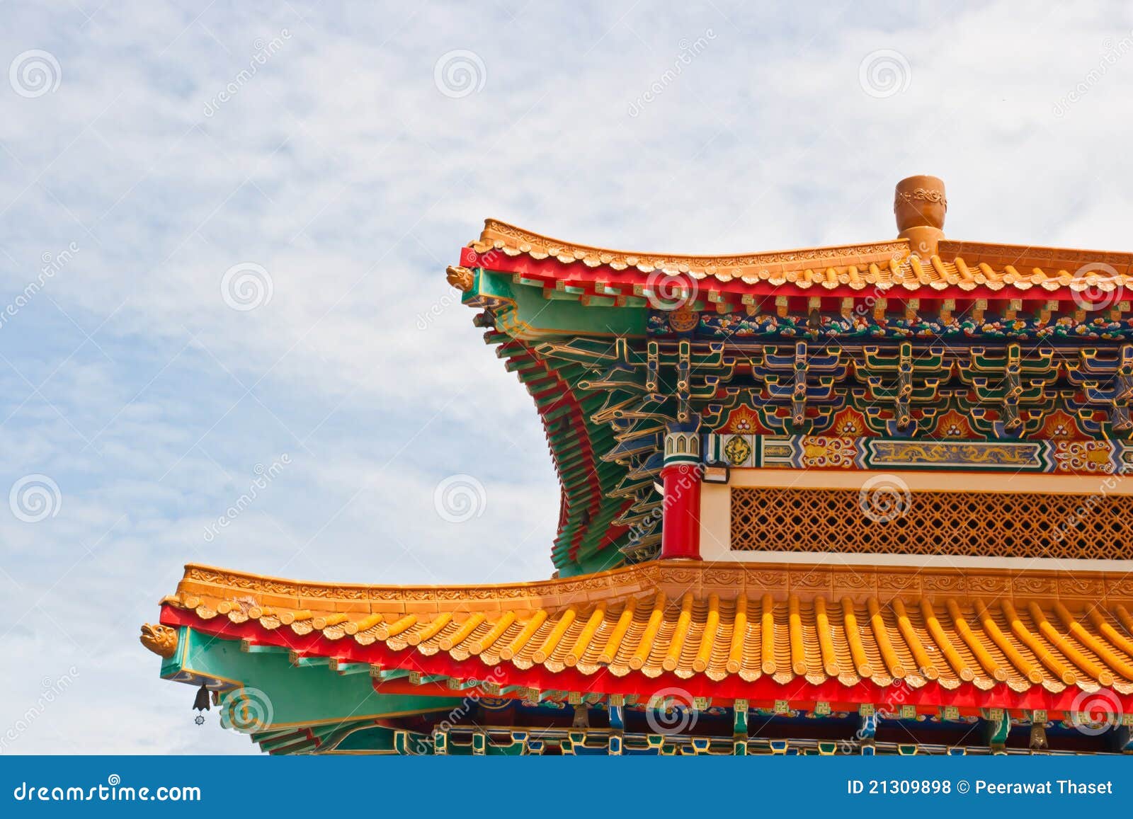 Chinese temple in Thailand stock photo. Image of chinese - 21309898