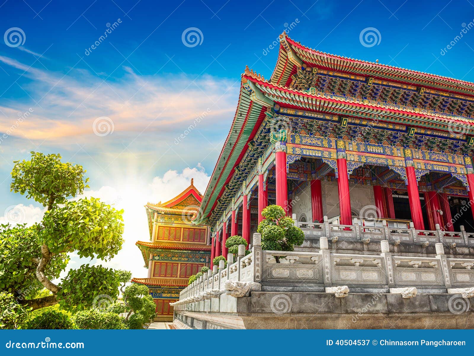 Chinese temple stock image. Image of architecture, building - 40504537