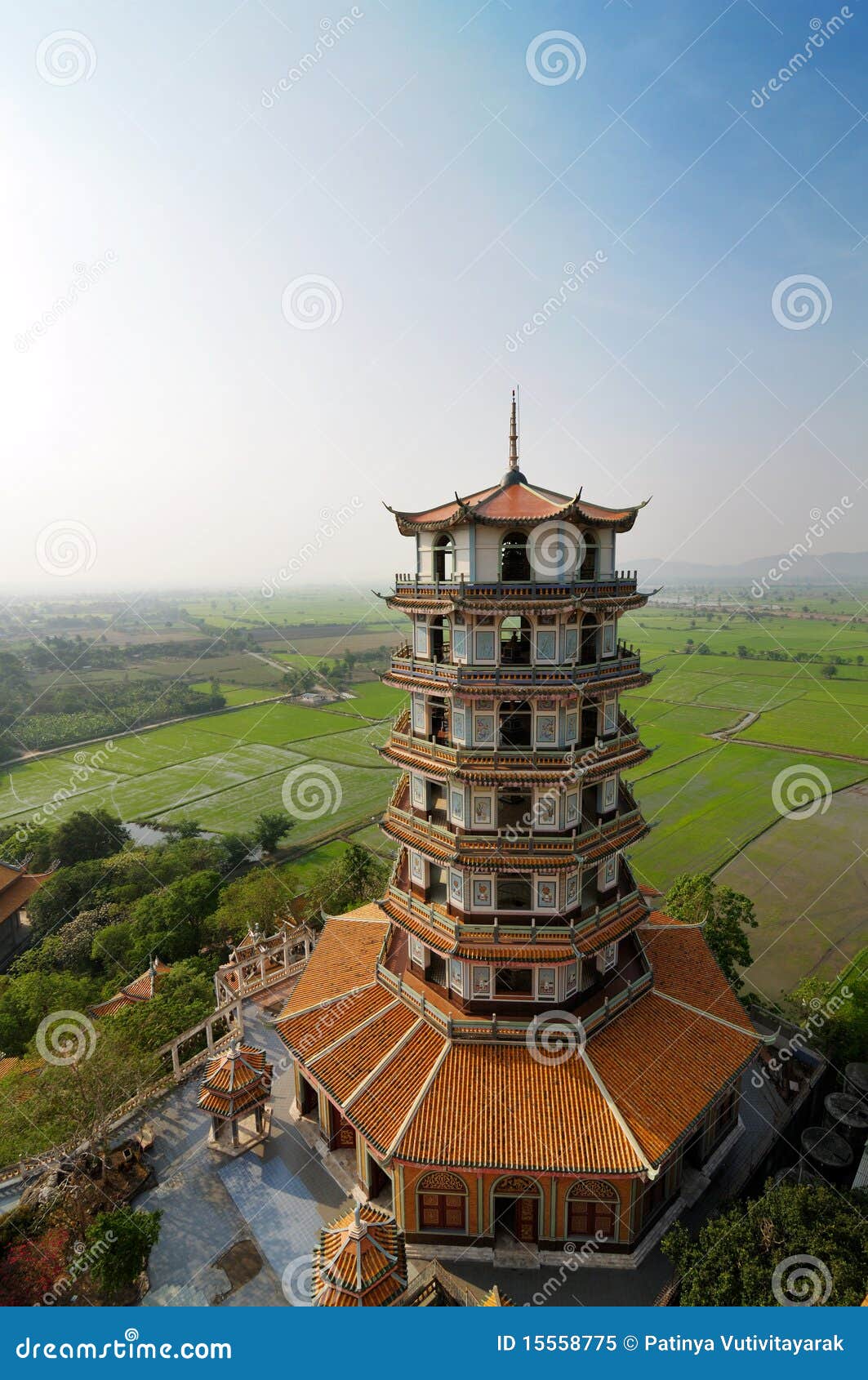 Chinese temple tower stock image. Image of religion, holy - 15558775