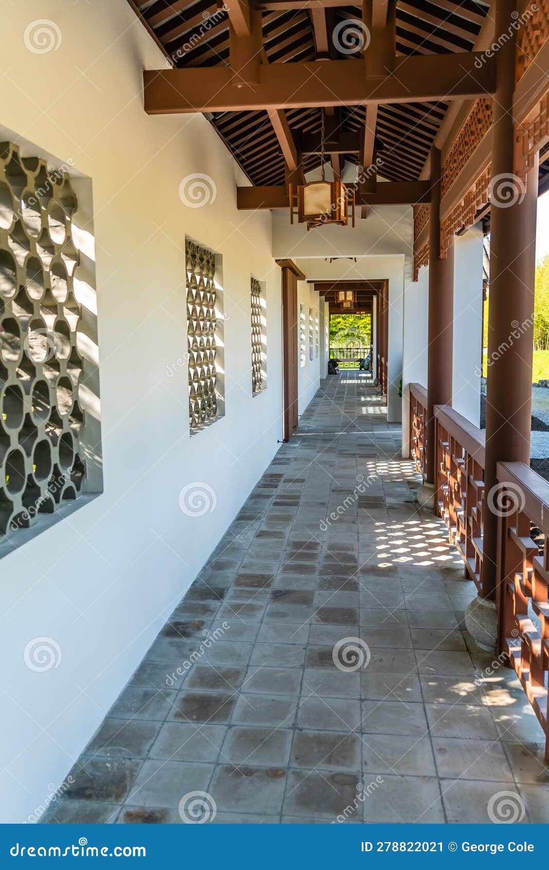 Chinese Temple Walkway 3 stock image. Image of chinese - 278822021