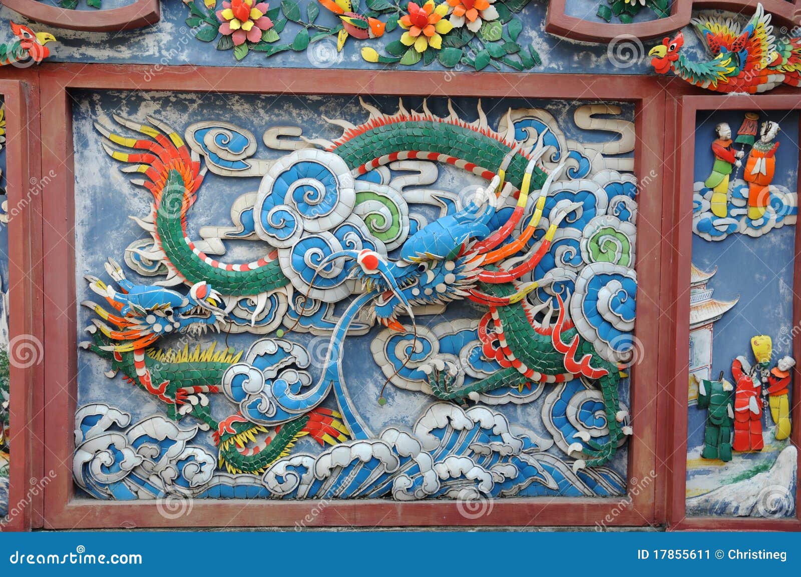 Chinese temple wall detail stock image. Image of exterior - 17855611