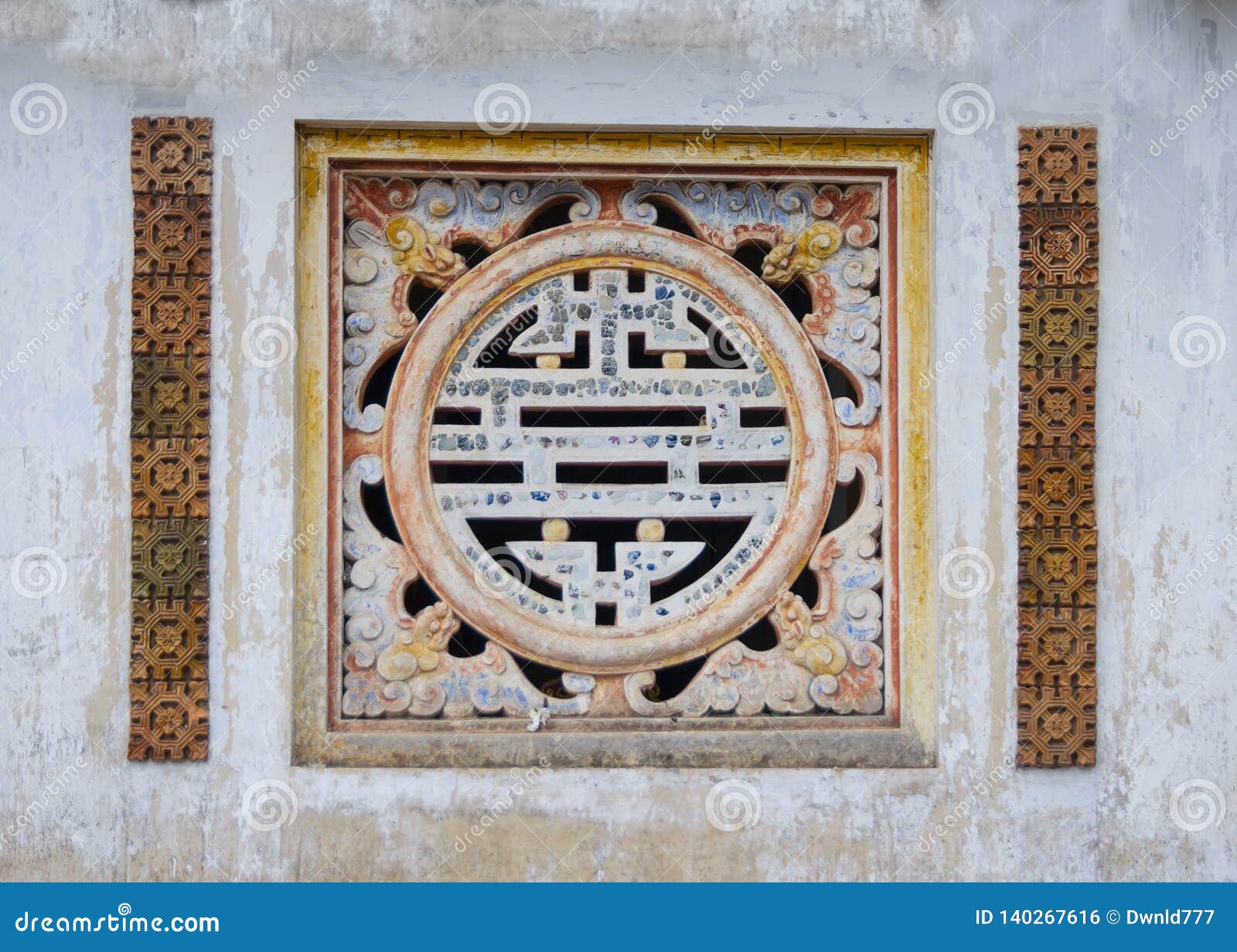 Chinese temple window stock photo. Image of traditional - 140267616