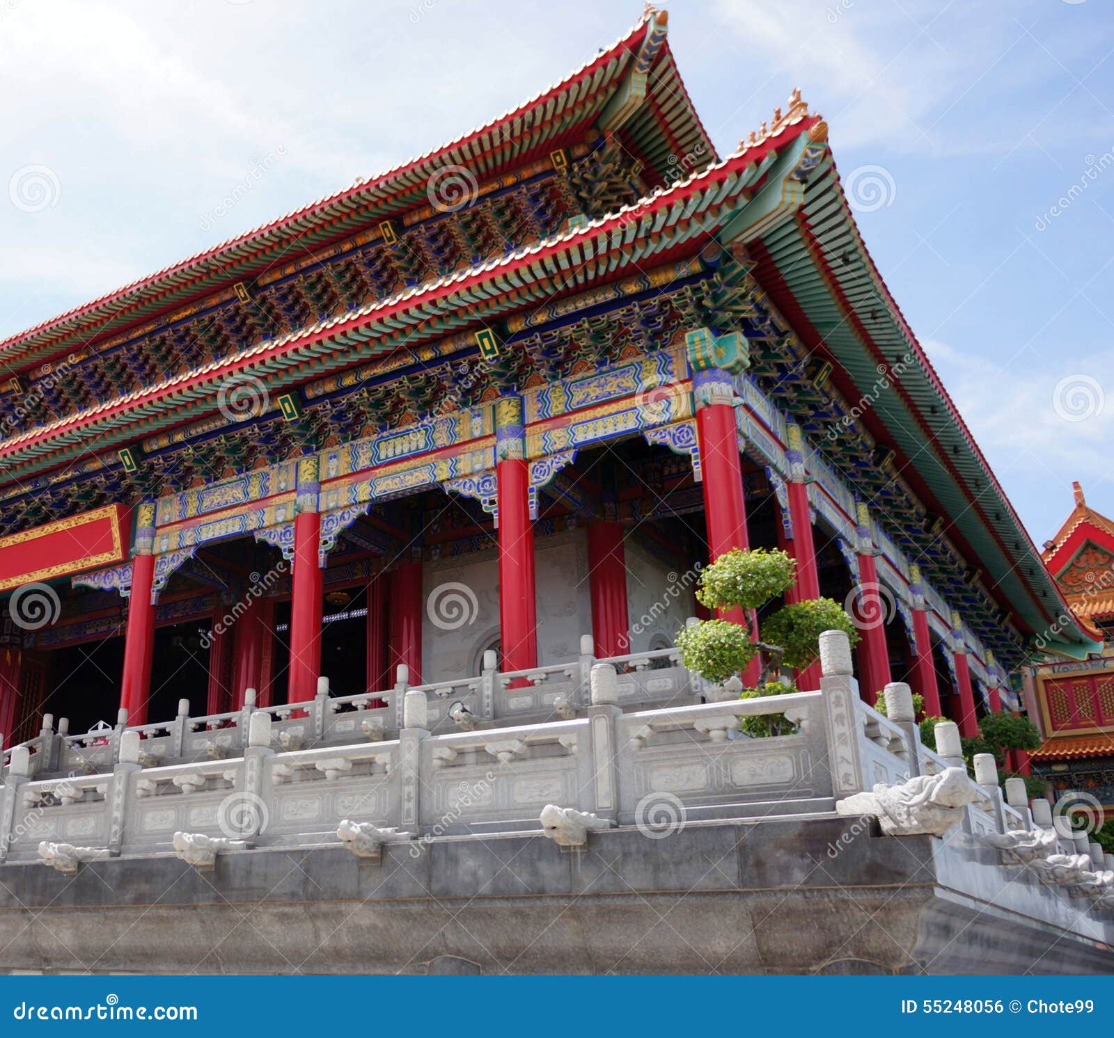 Chinese Temples in Thailand Stock Photo - Image of bangkok, blue: 55248056