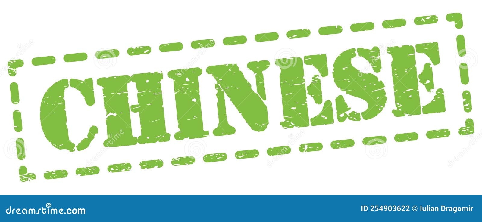 CHINESE Text Written On Green Stamp Sign Stock Photo | CartoonDealer ...